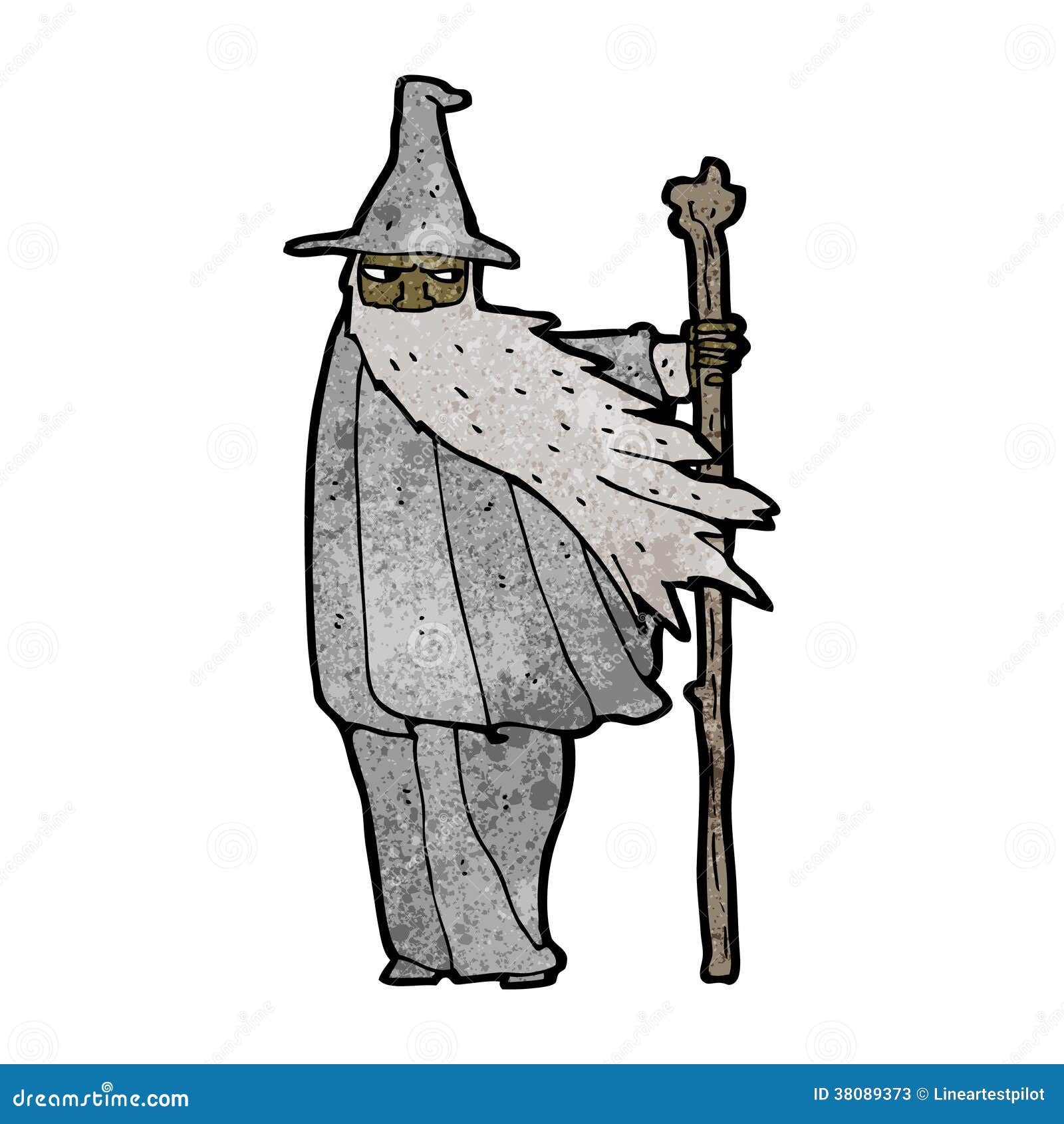 Cartoon wizard stock vector. Illustration of doodle, artwork - 38089373