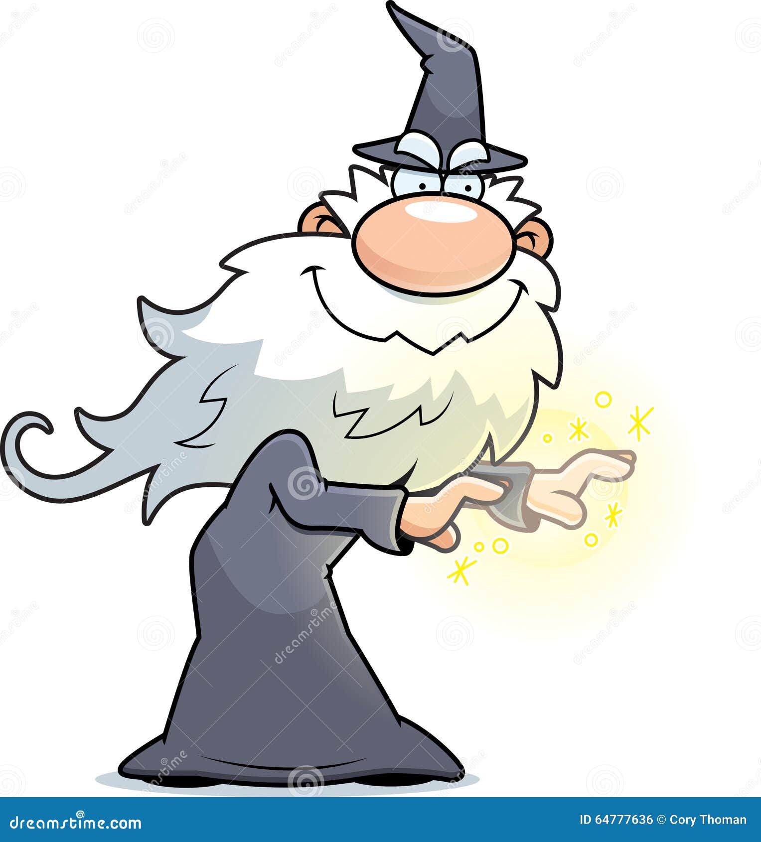Cartoon Wizard Spell Stock Vector - Image: 64777636