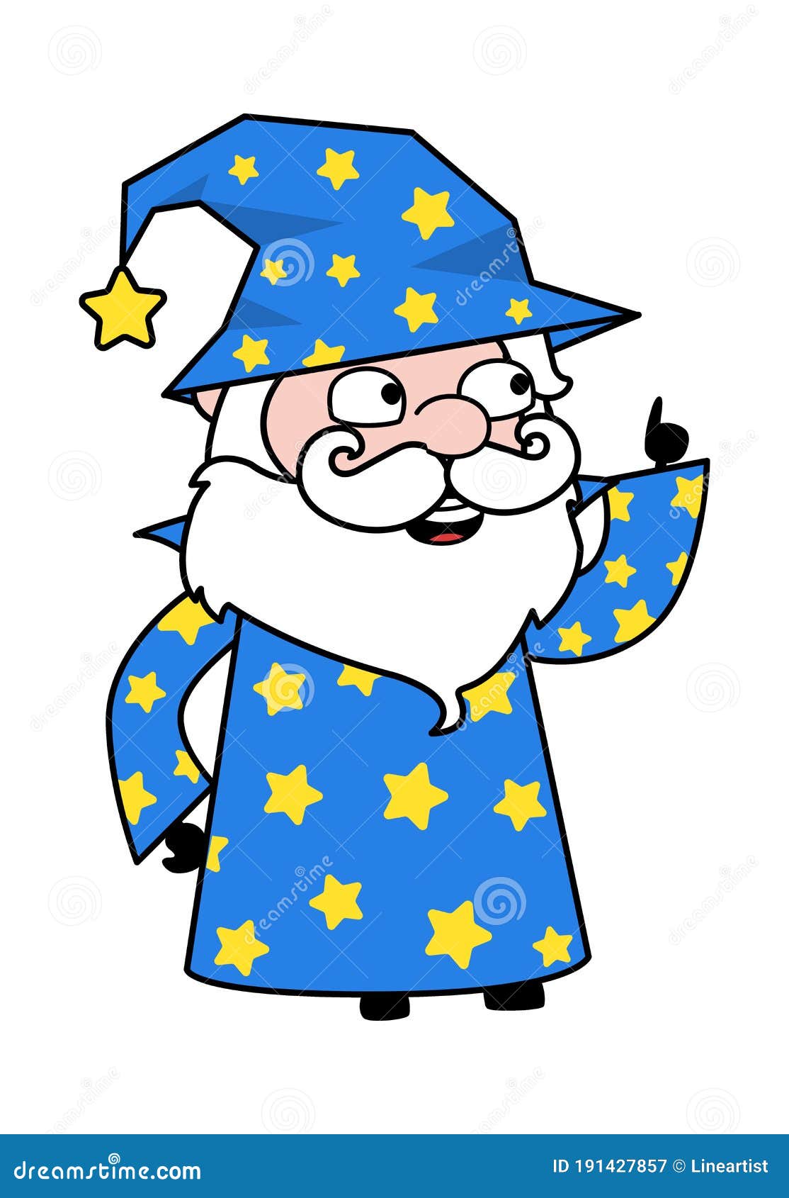 Cartoon Wizard Talking Happy Stock Illustration - Illustration of ...