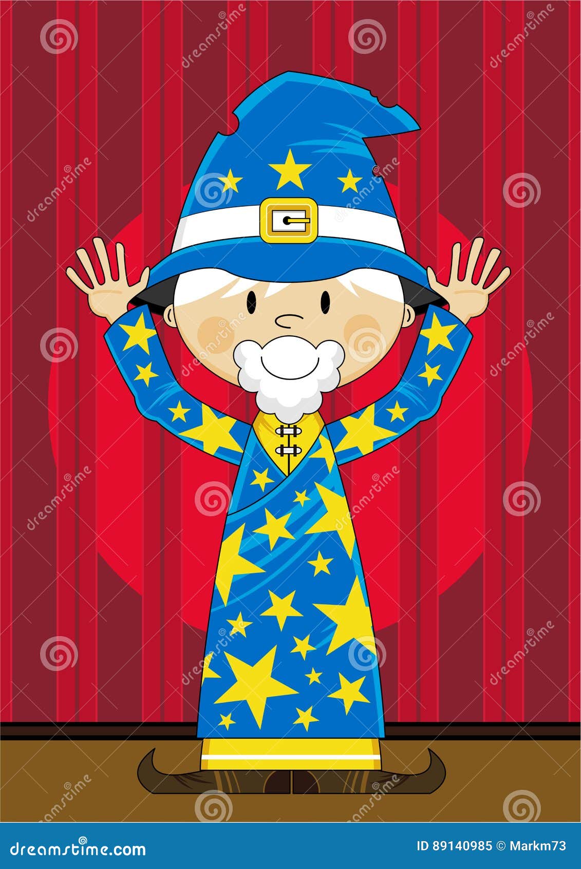 Cartoon Wizard stock vector. Illustration of fantasy - 89140985