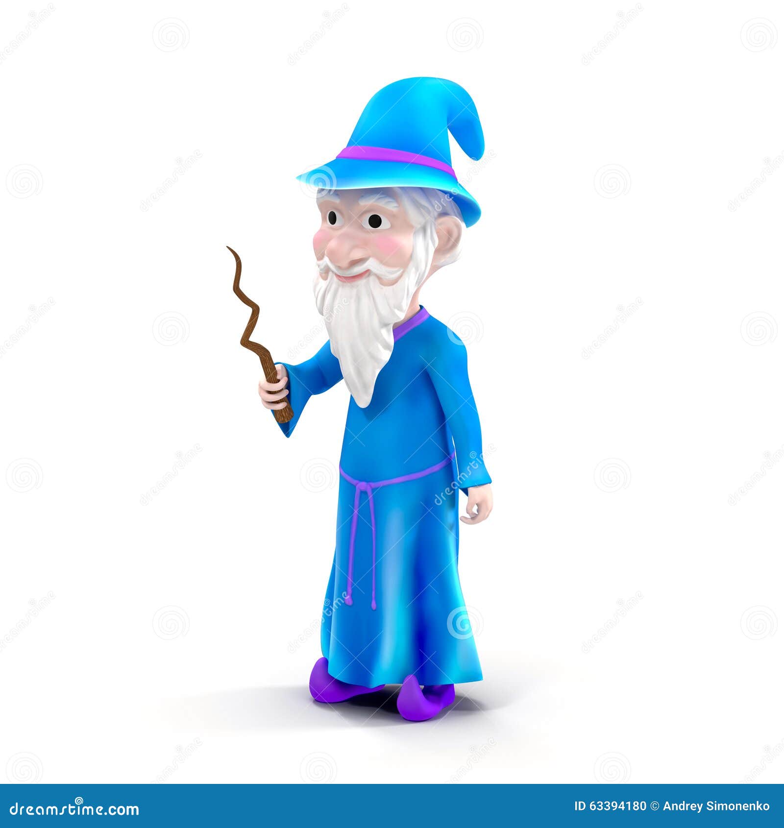 Cartoon Wizard On White Background Stock Illustration - Illustration of ...