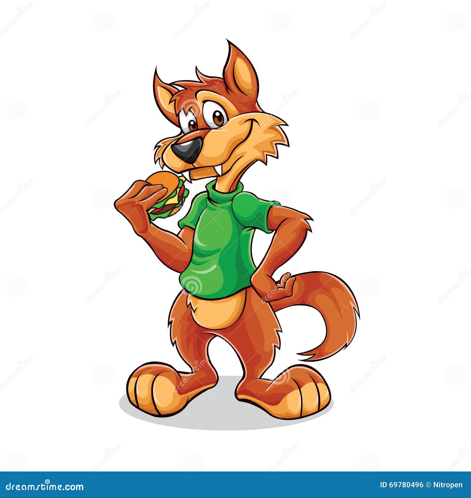 Cartoon Wolf Howling At The Moon Outline | CartoonDealer.com #142865457