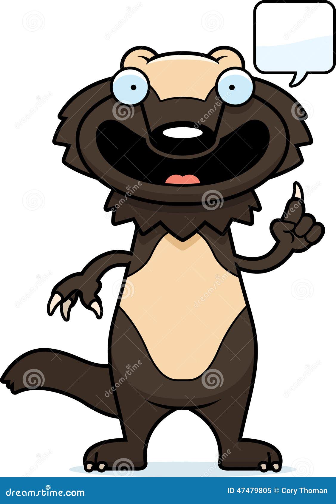 Cartoon Wolverine Talking stock vector. Illustration of clipart - 47479805