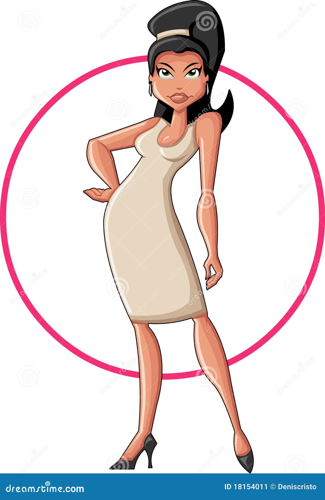 Cartoon woman stock vector. Illustration of teen, cartoon - 18154011