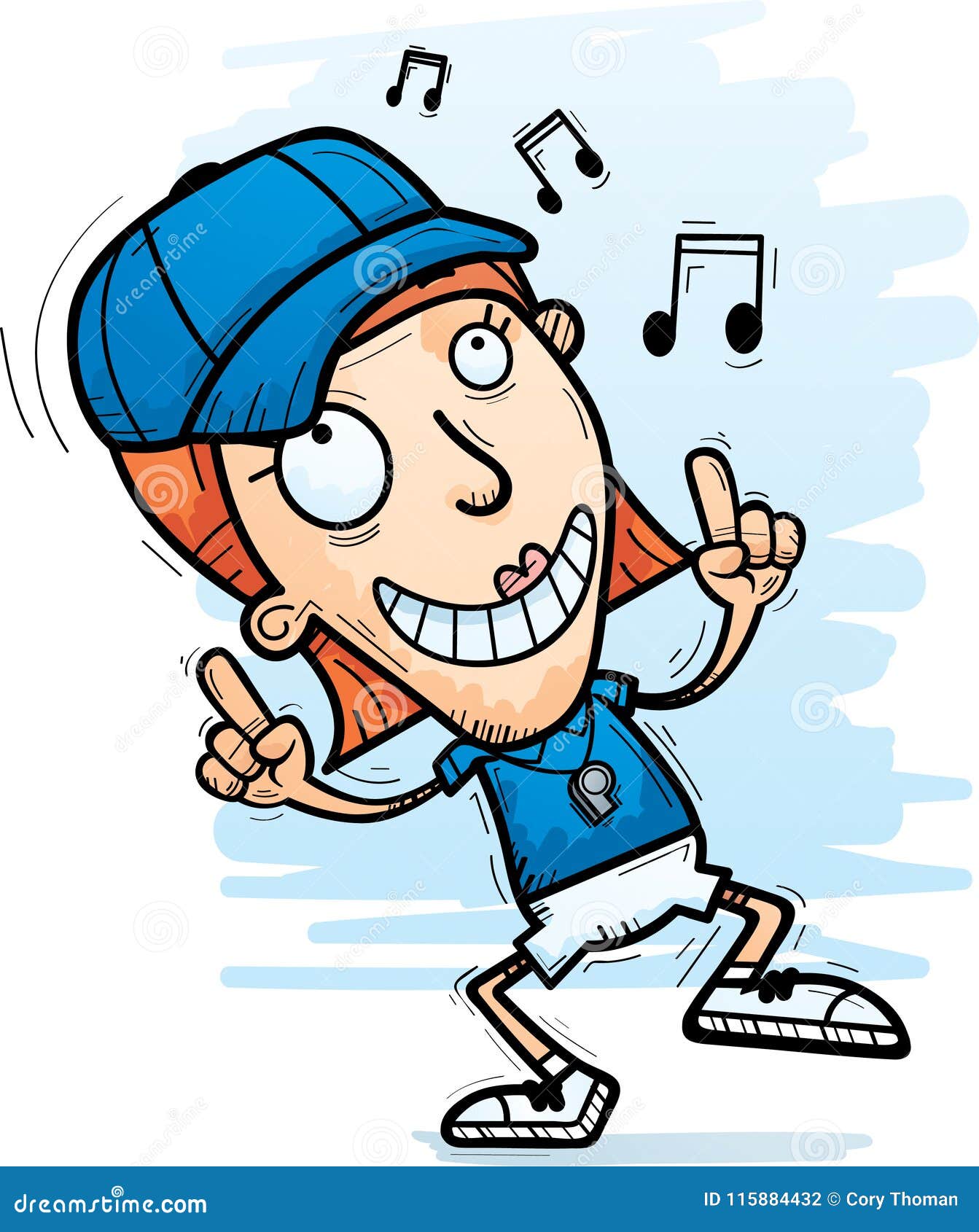Cartoon Woman Coach Dancing Stock Vector - Illustration of doodle ...