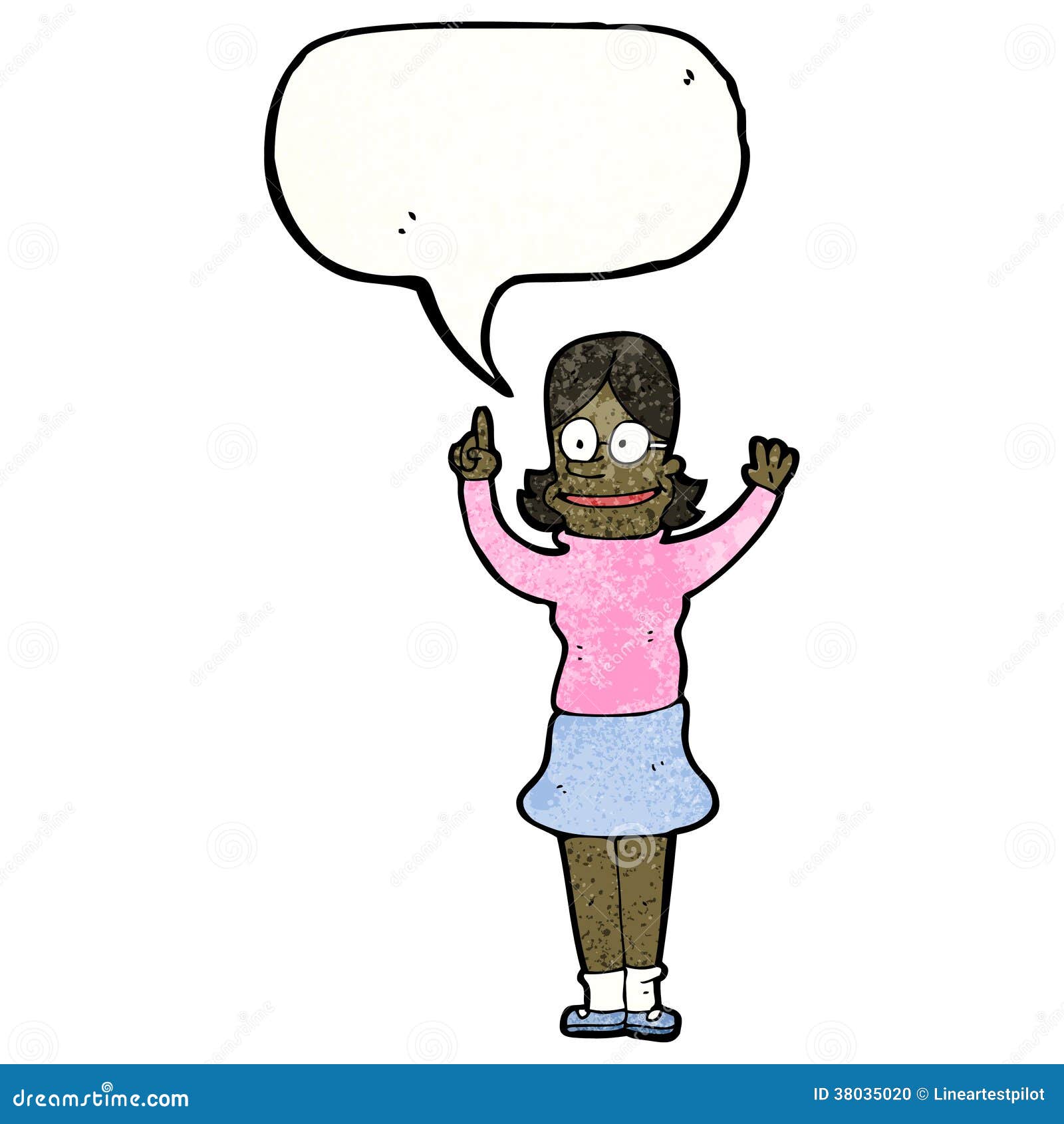 Cartoon Woman Explaining Idea Stock Vector - Illustration of funny ...
