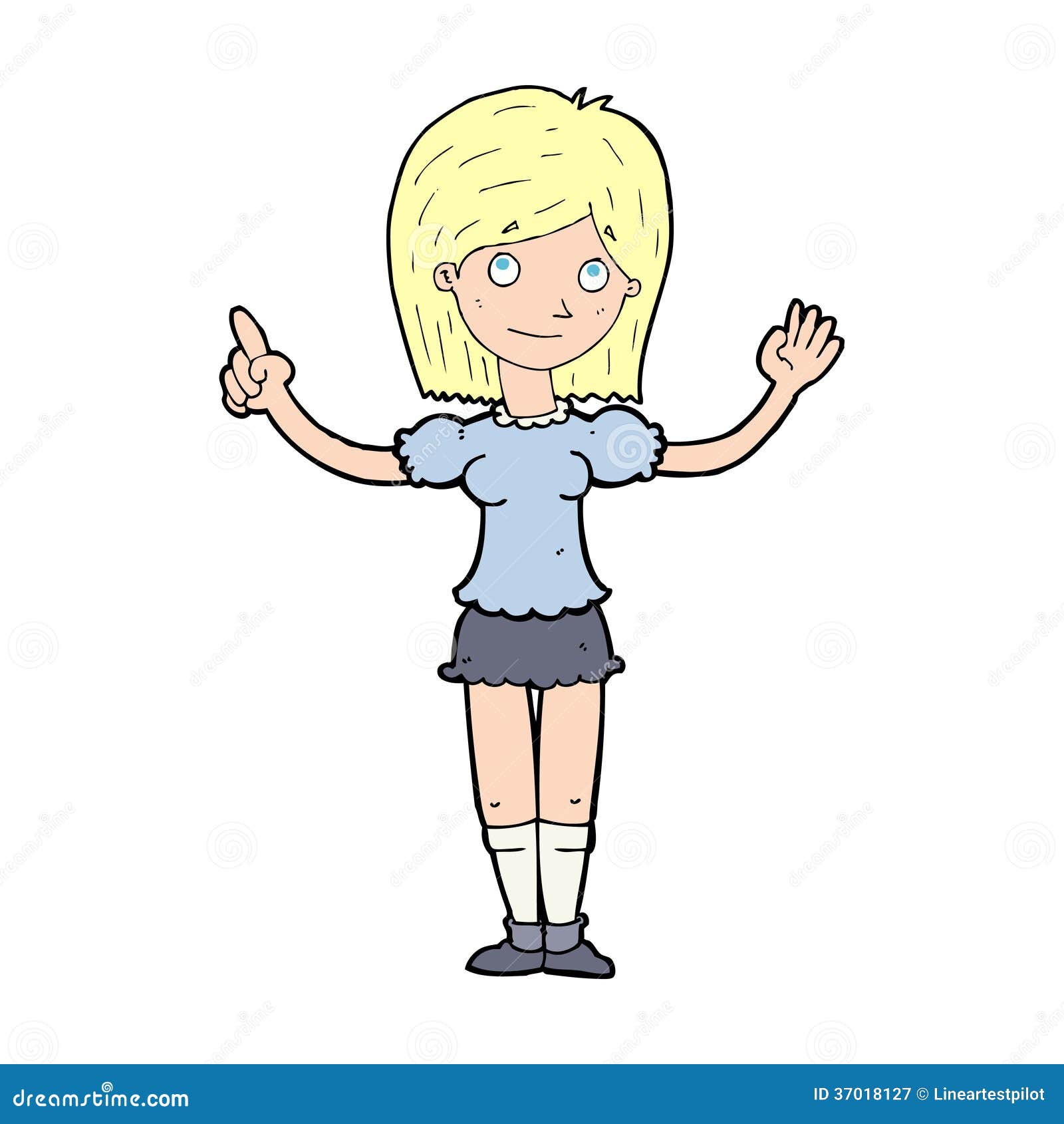 Cartoon Woman Explaining Idea Stock Vector - Illustration of explaining ...