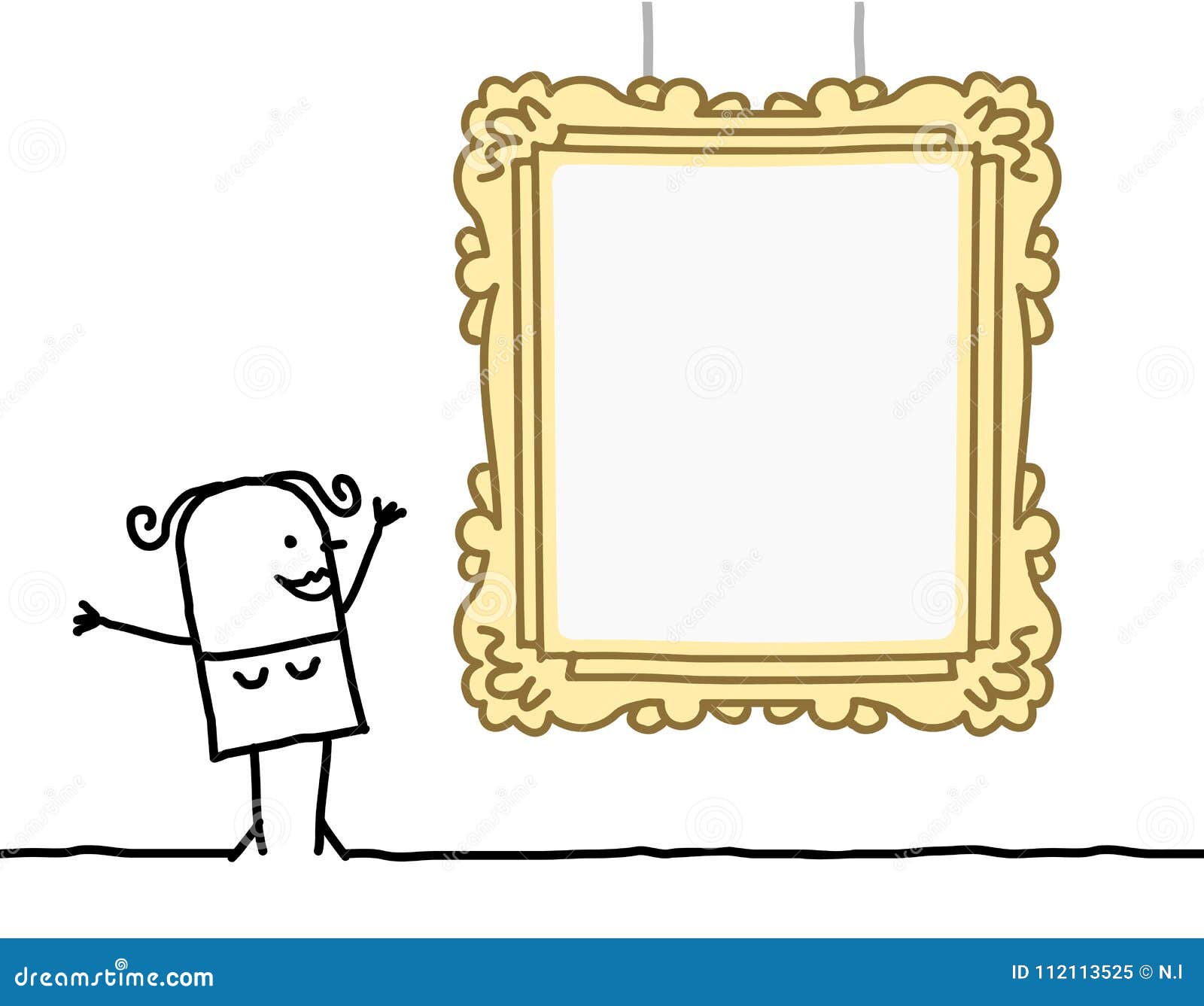 Woman Watching Illustration Cartoon Vector | CartoonDealer.com #150363421