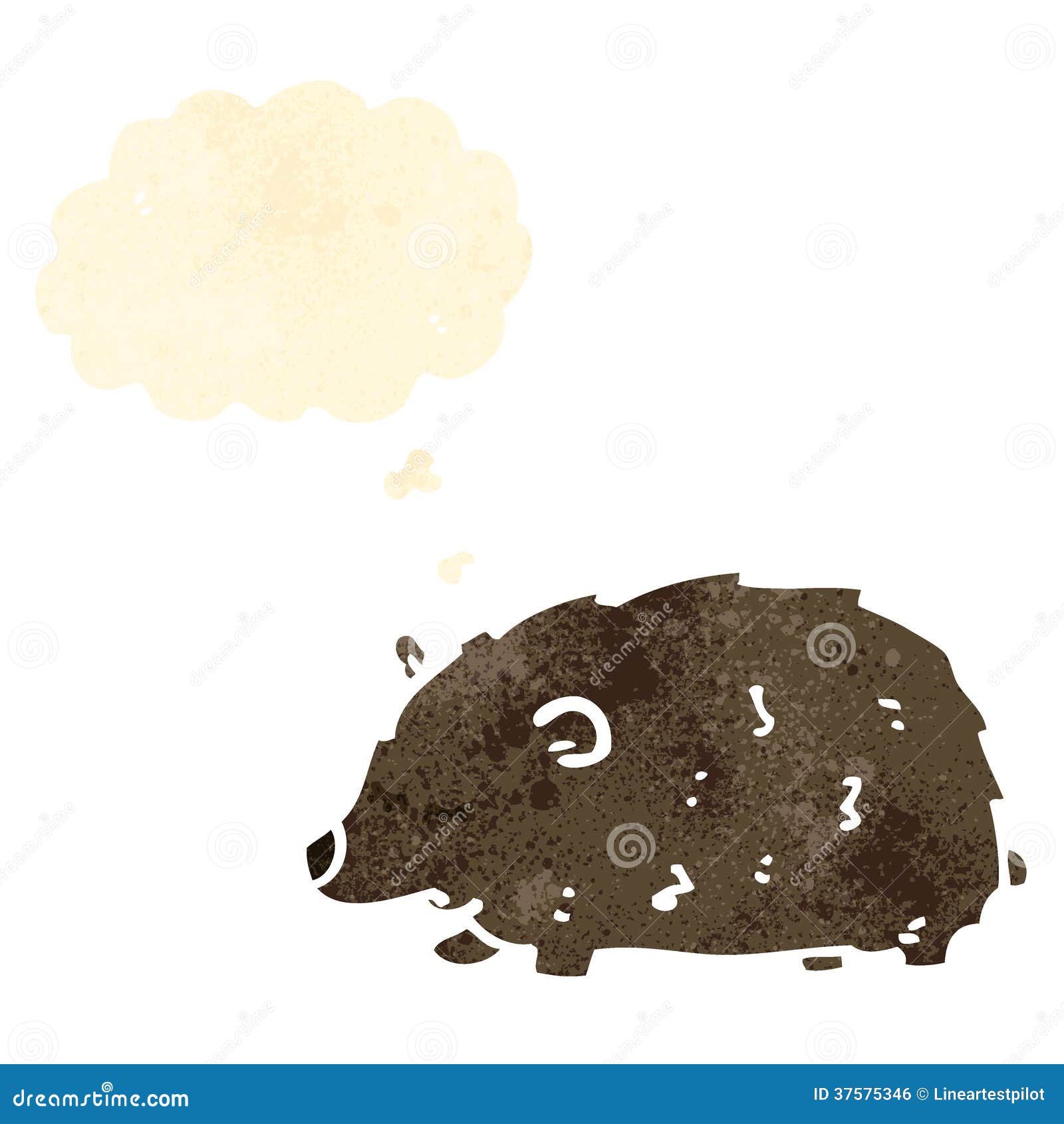 Cartoon Wombat with Thought Bubble Stock Vector - Illustration of ...