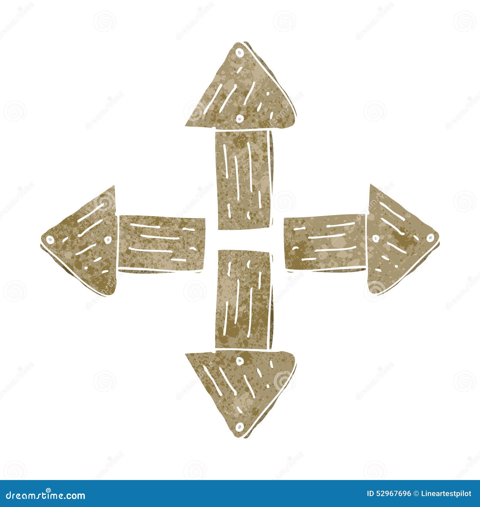 Wood Direction Signs. Wooden Arrow Signboard, Vintage Empty Way ...