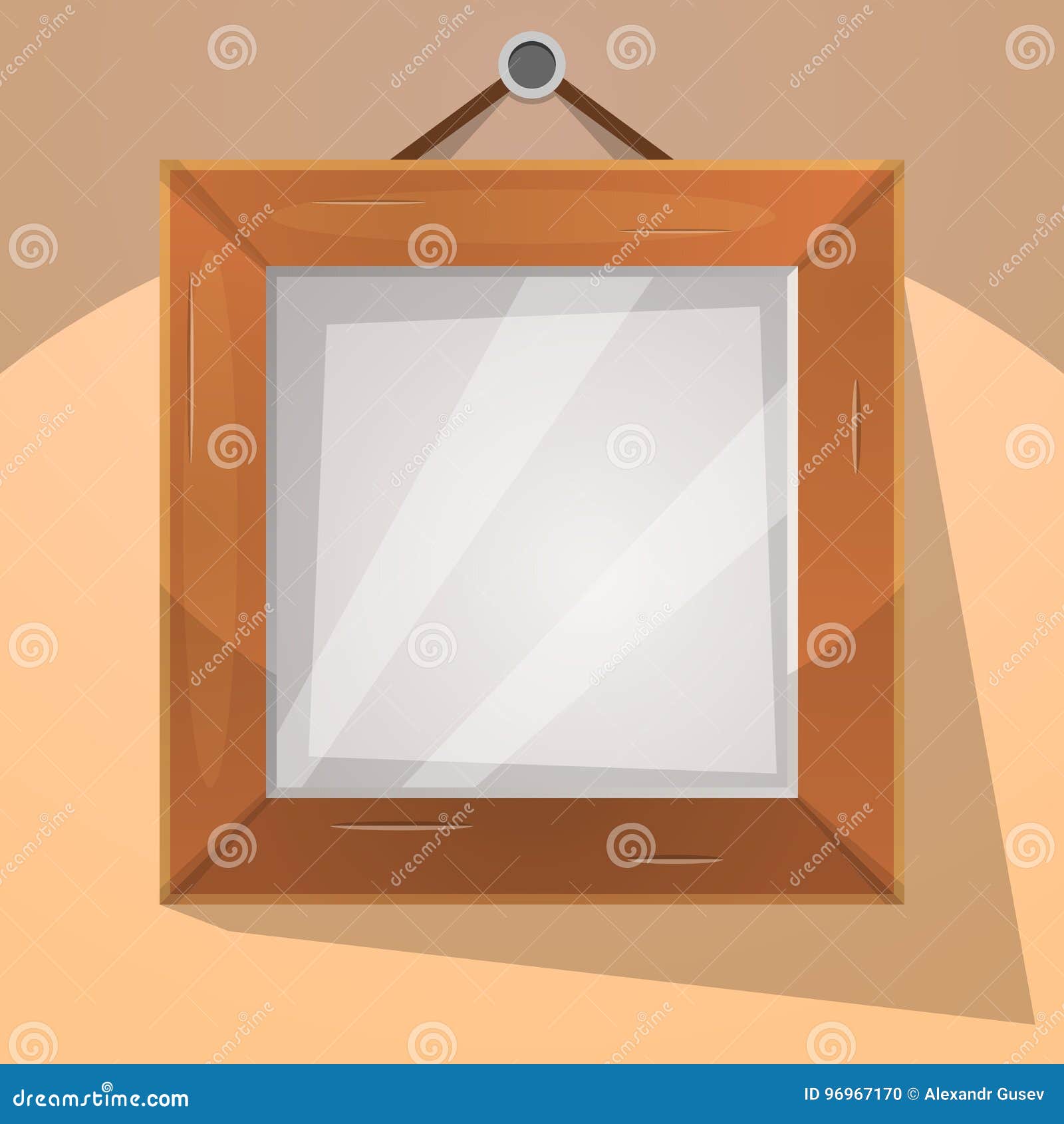 Cartoon Wood Frame Illustration Stock Vector - Illustration of gallery ...