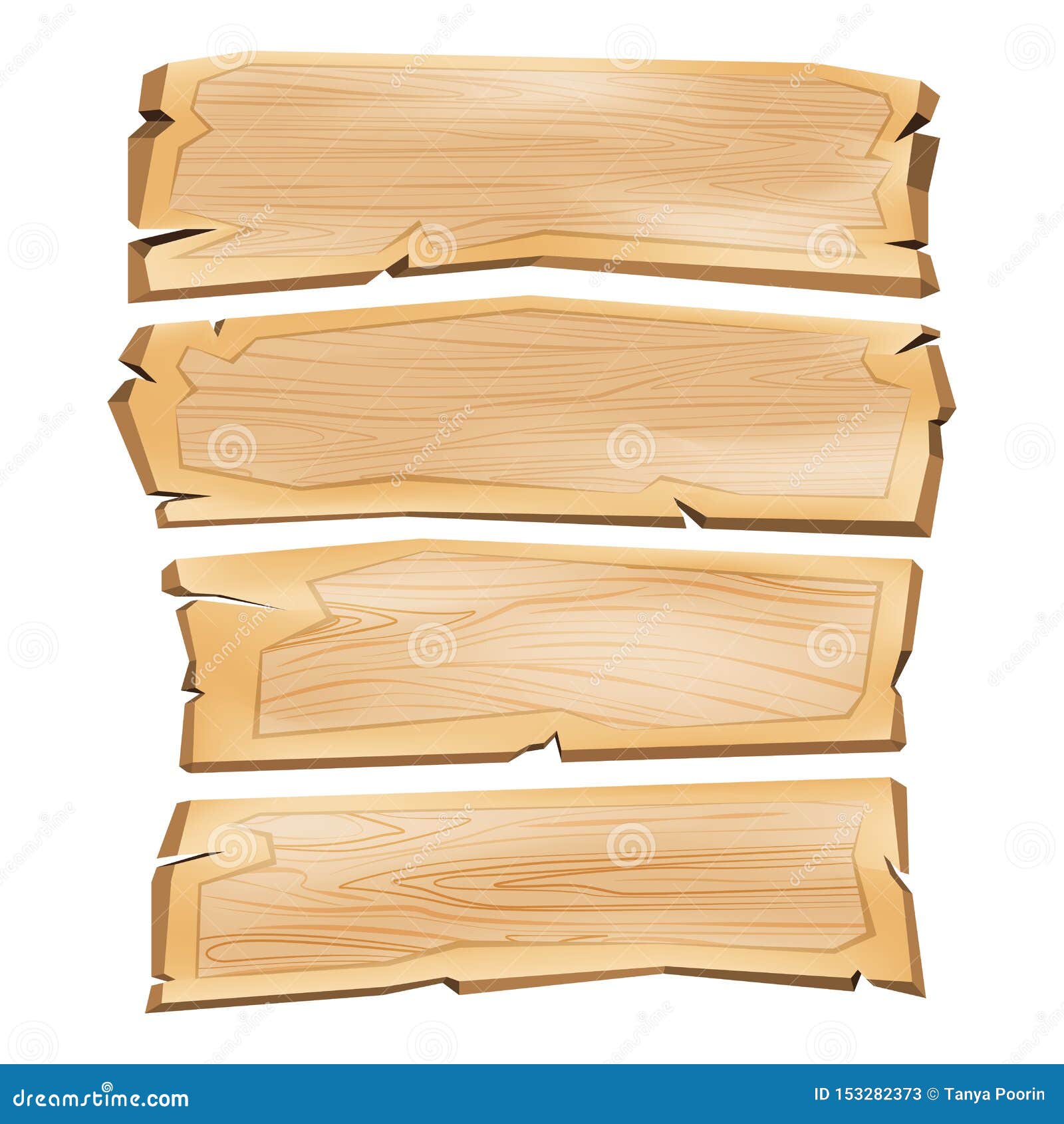Cartoon Wooden Plank Signs Isolated on White. Stock Vector ... Cartoon Wooden Plank Signs Isolated on White. Stock Vector ...