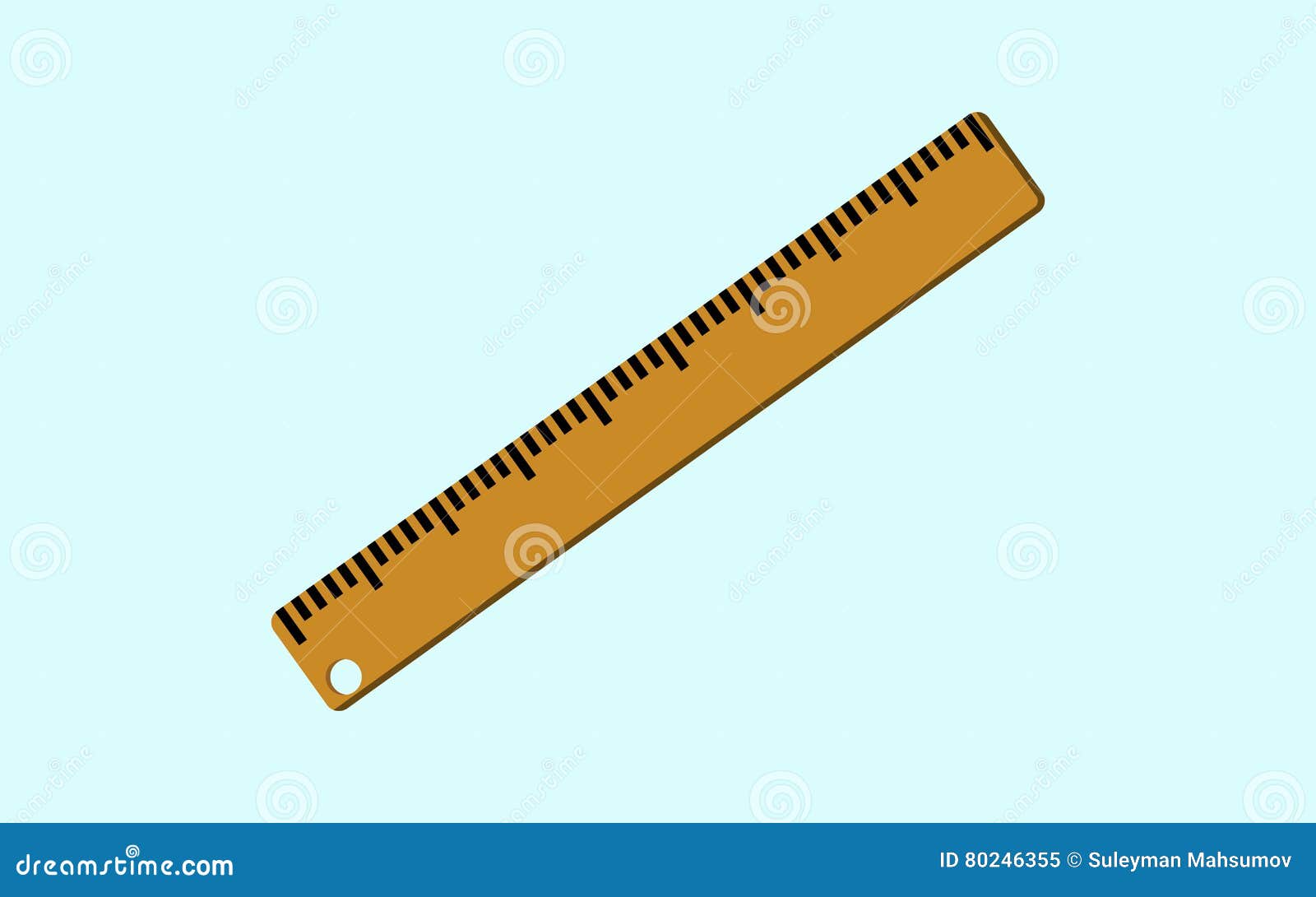 Cartoon Wooden Ruler Tool School Graphic Stock Vector - Illustration of ...