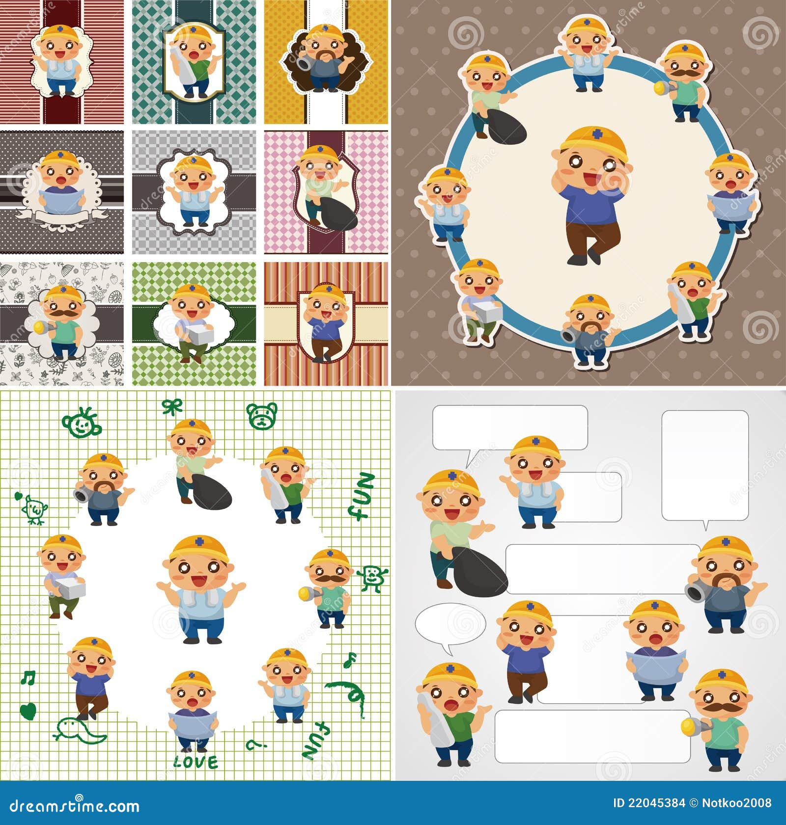 Worker ID Card. Cartoon Vector | CartoonDealer.com #172422955