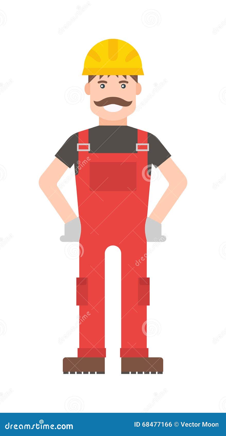 Cartoon Worker Character Illustration. Stock Vector - Illustration of ...