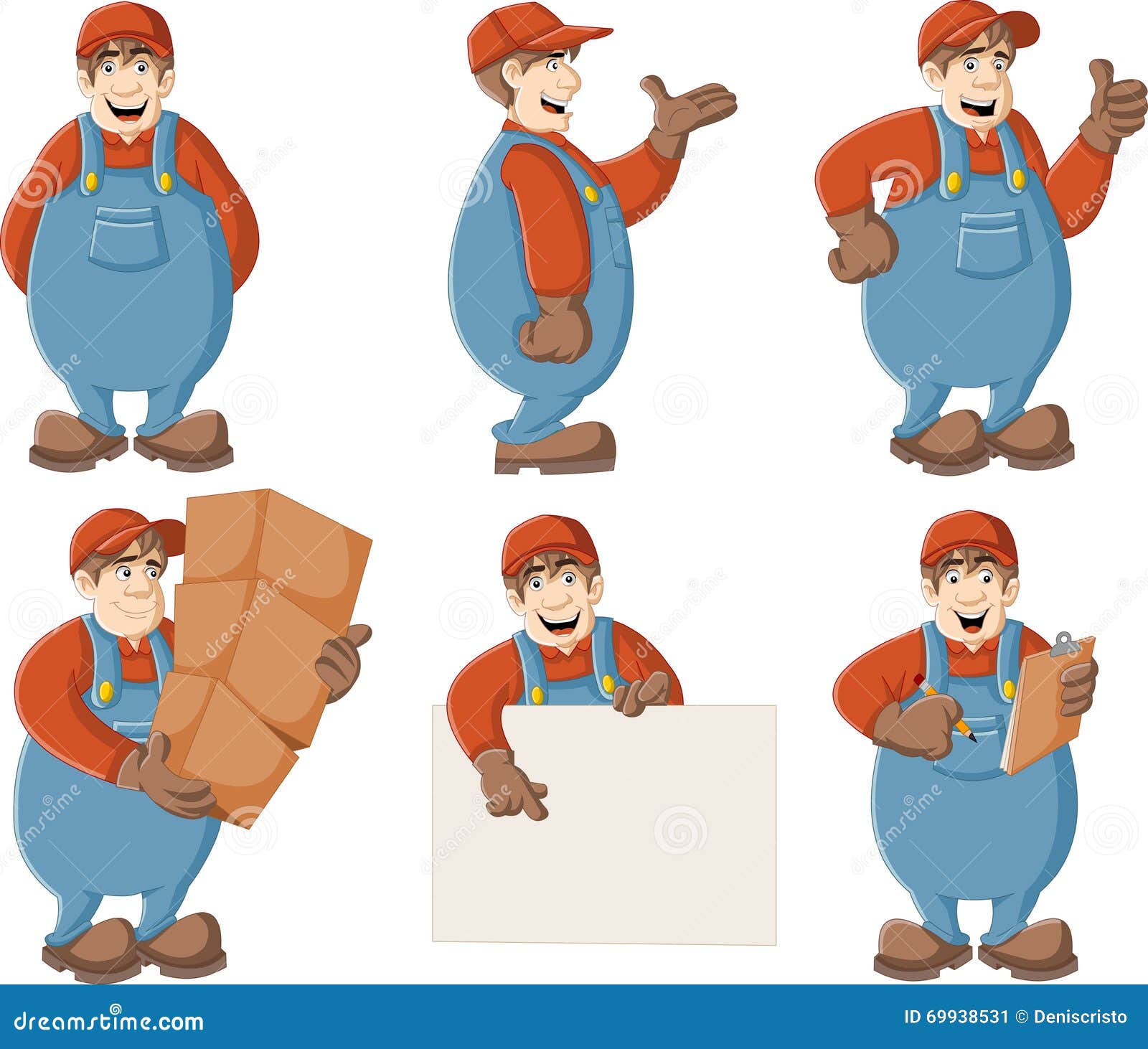 Cartoon worker stock vector. Illustration of hand, mechanic - 69938531