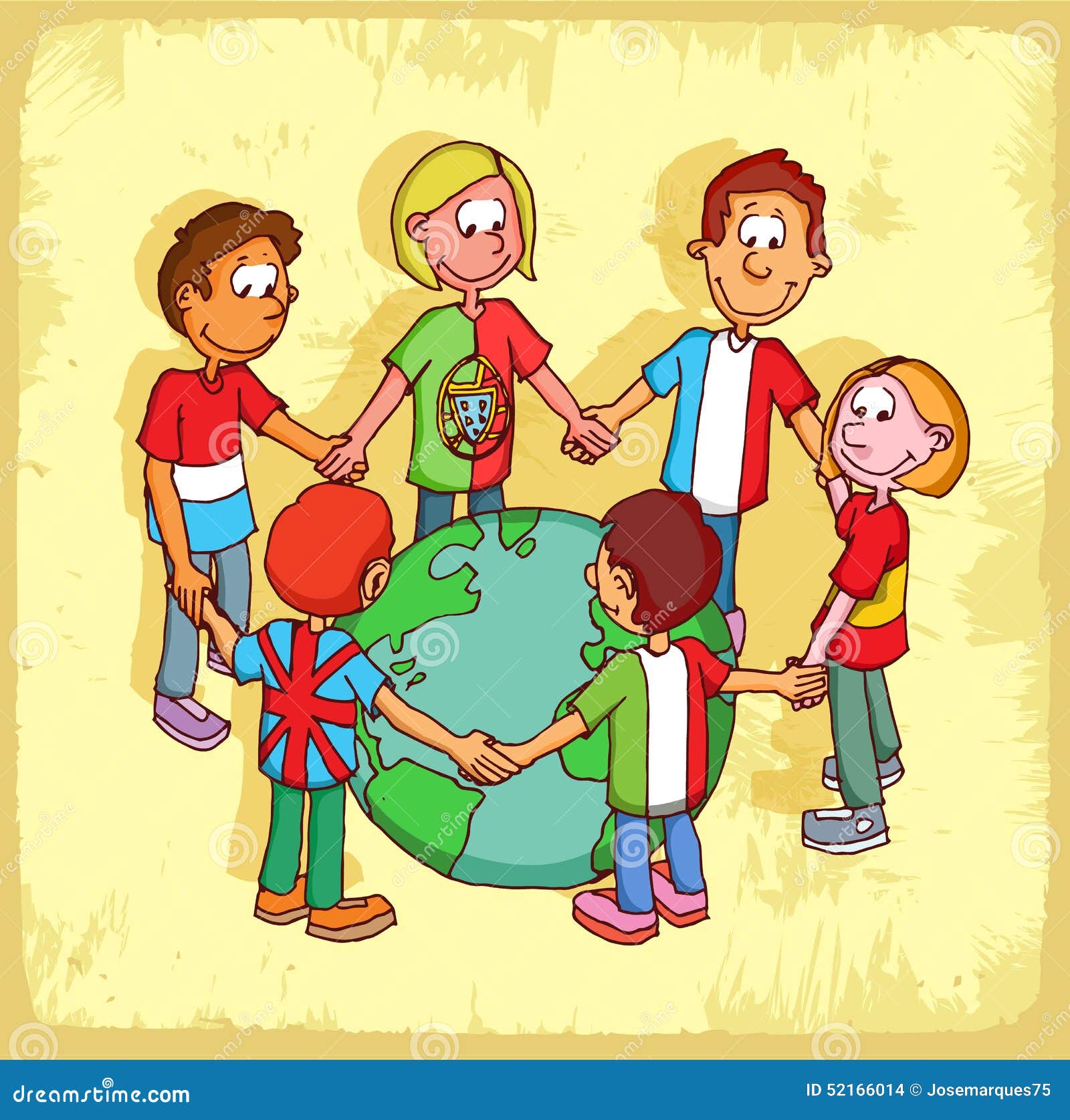 Cartoon World Planet Illustration, Vector Icon Stock Vector ...