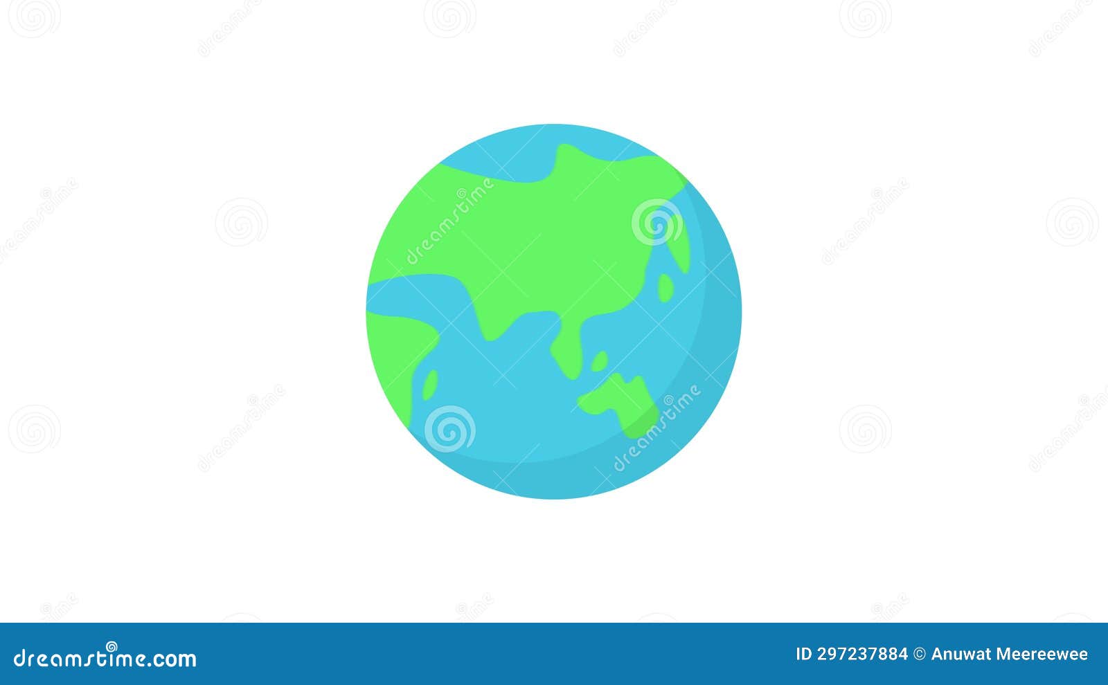 Cartoon World that Revolves Around Itself. Movement of the World Map on ...