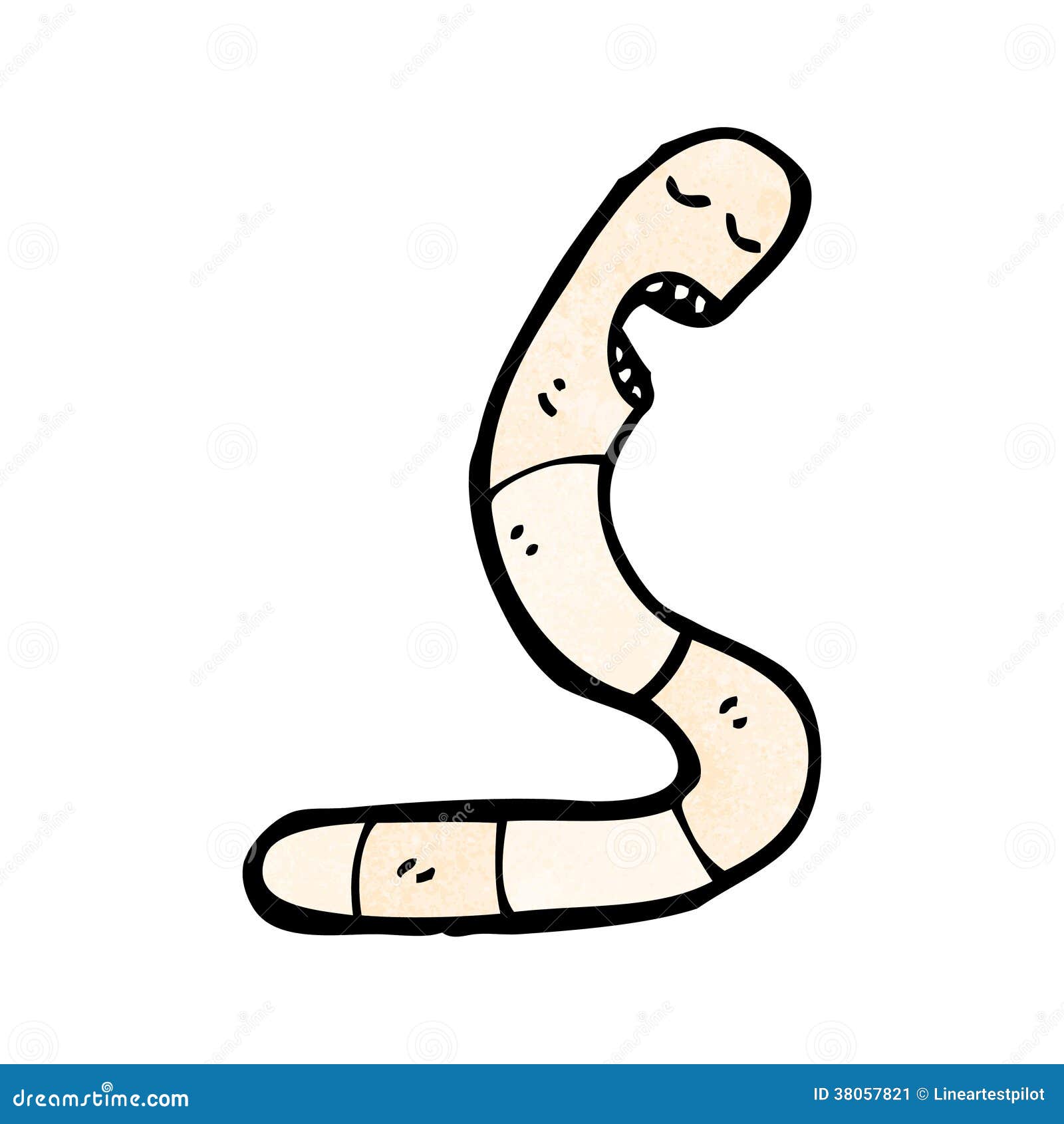 Cartoon worm stock vector. Illustration of retro, earthworm - 38057821