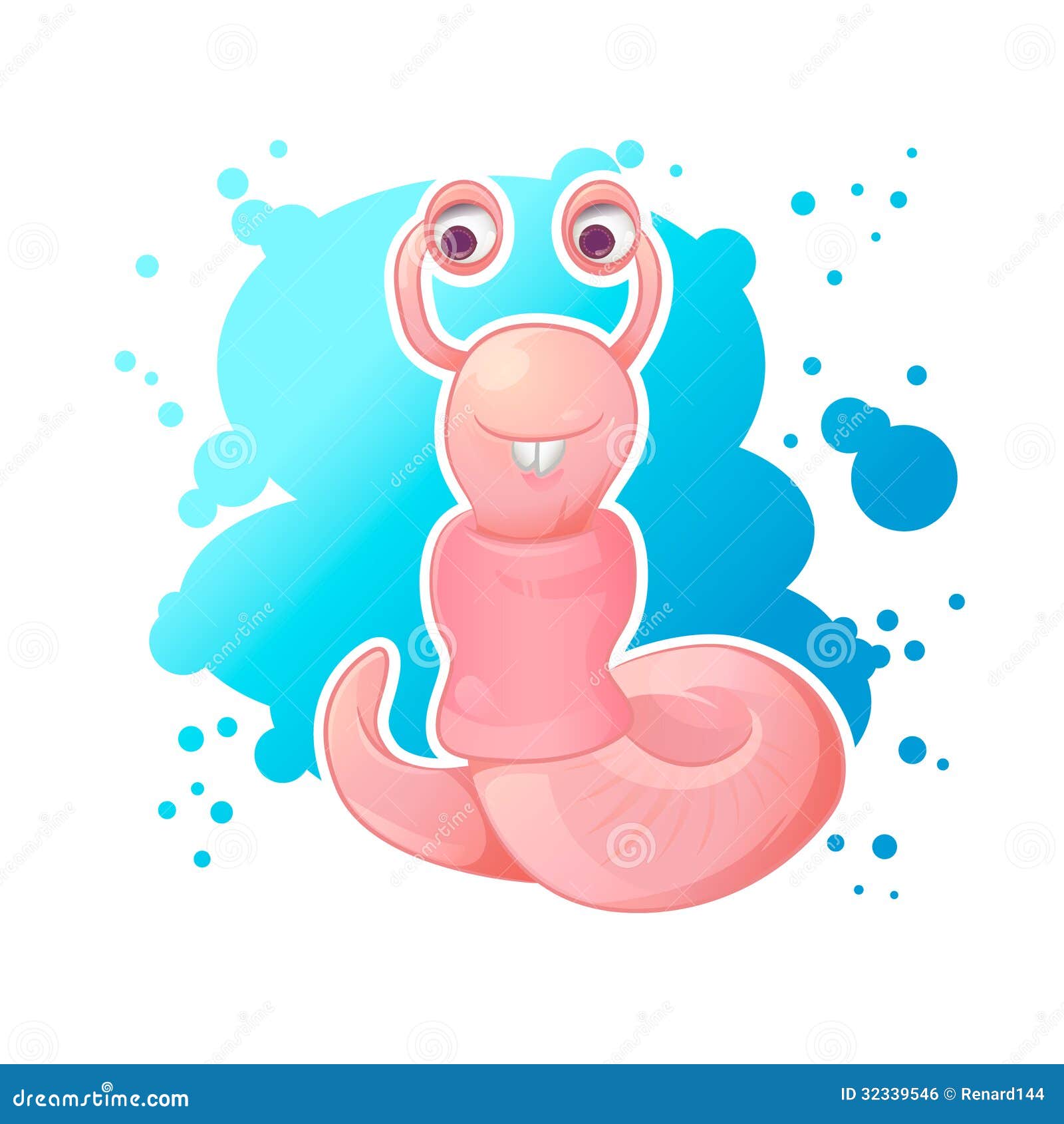 Cartoon Worm. stock illustration. Illustration of drawn - 32339546