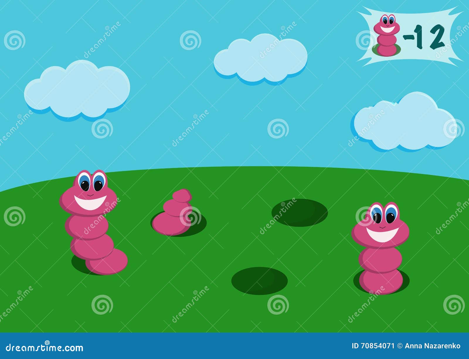 Cartoon worm stock vector. Illustration of drawing, character - 70854071