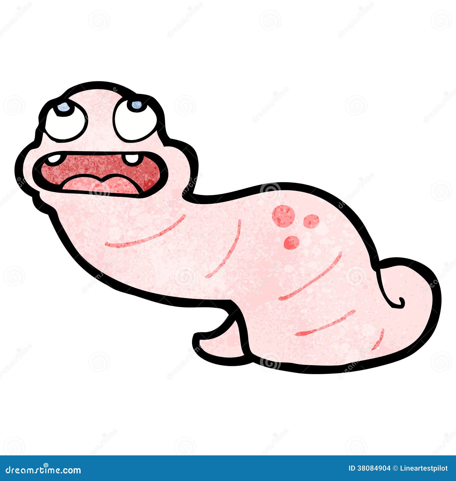 Cartoon worm stock vector. Illustration of retro, drawing - 38084904