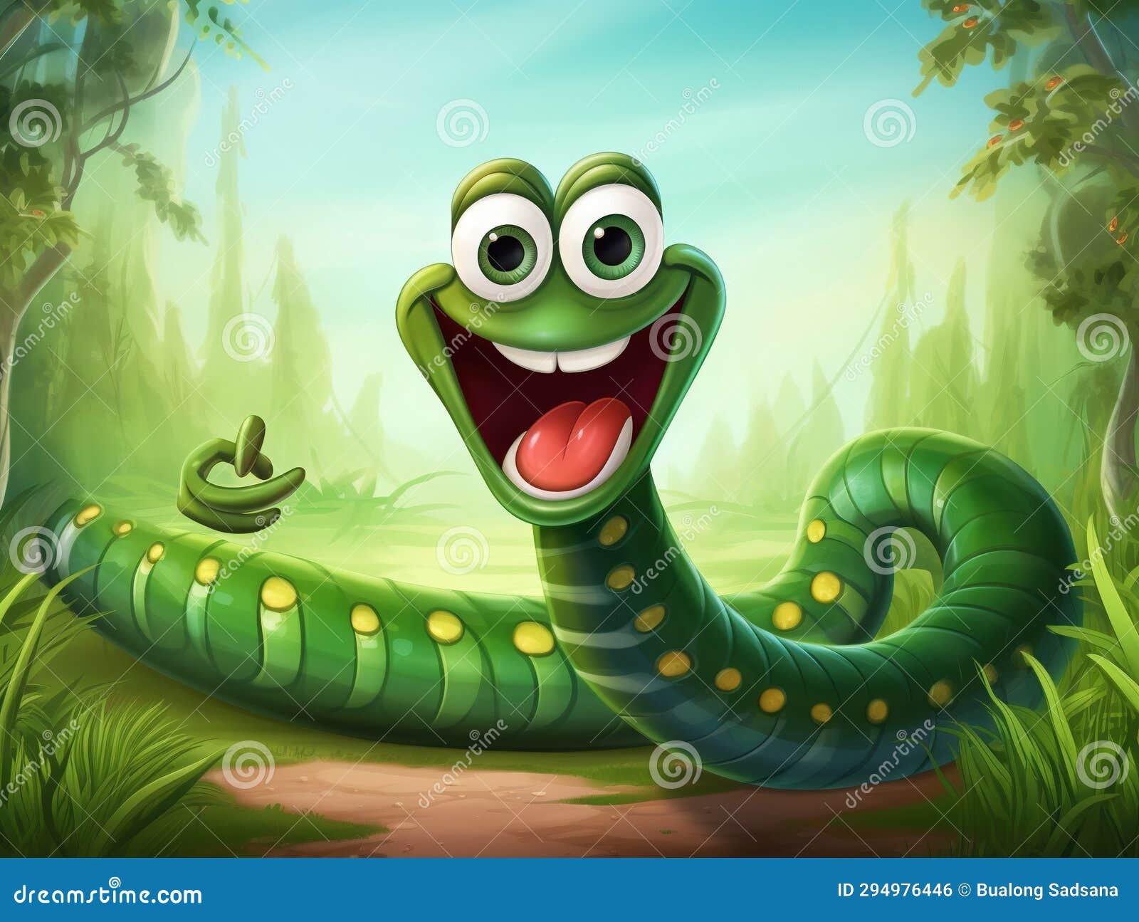 Cartoon Worm Smiling Made with Generative AI Illustration Stock ...