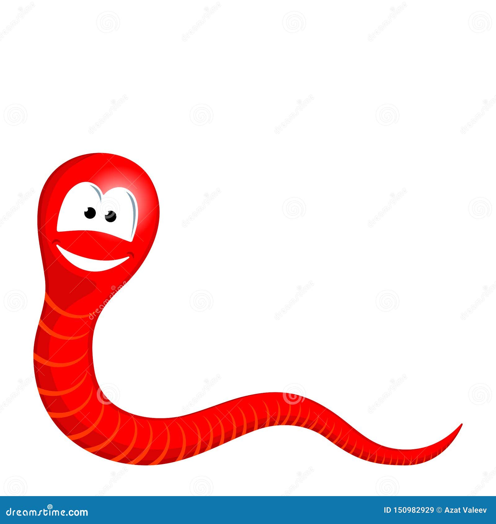 Cartoon worm smiling stock illustration. Illustration of creep - 150982929