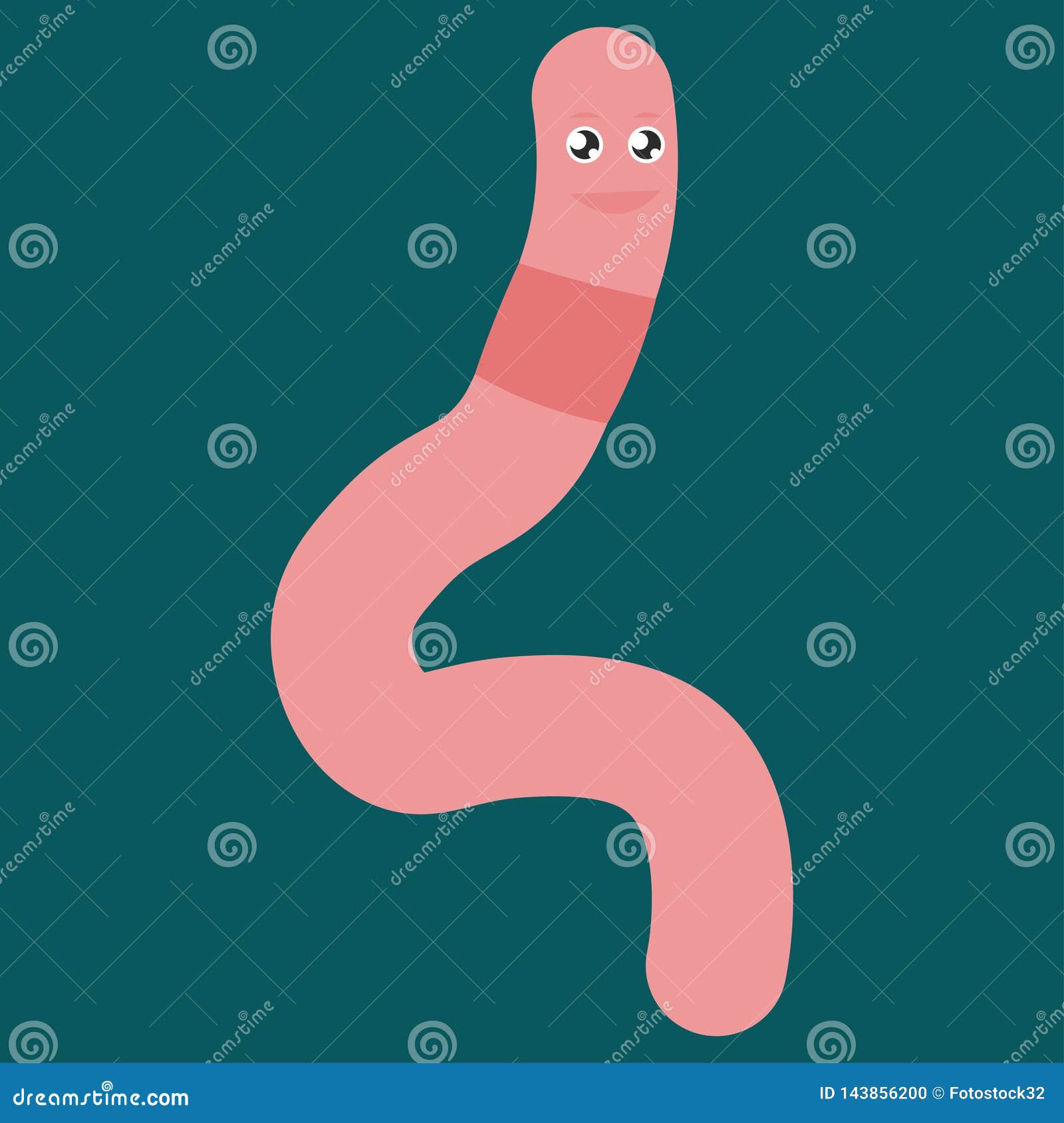 Cartoon worm squirms stock vector. Illustration of earthworm - 143856200