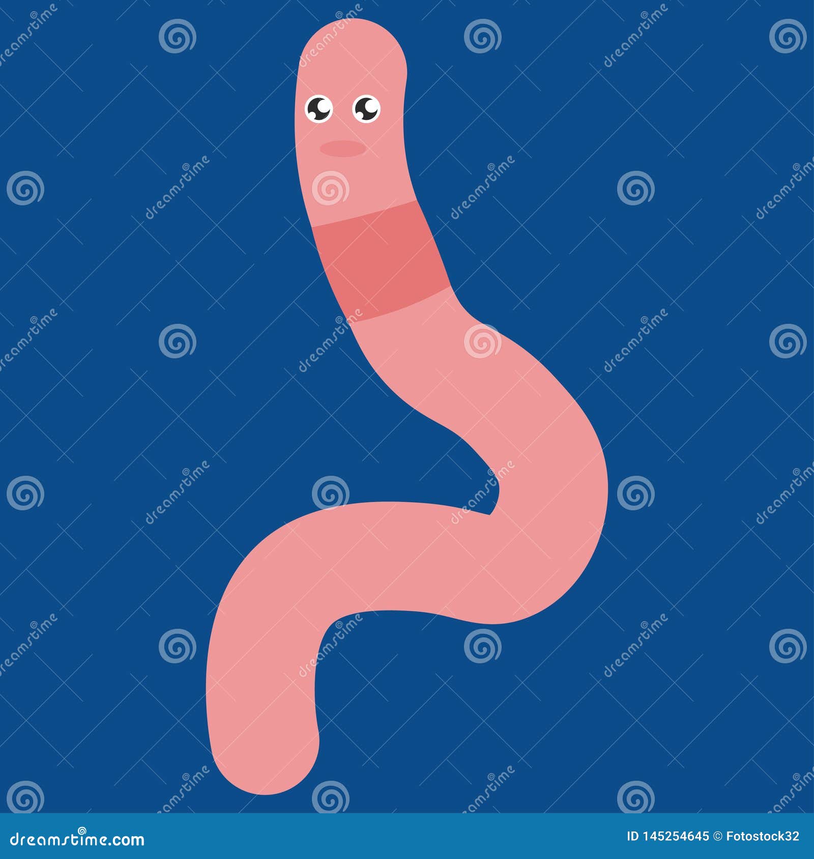 Cartoon worm squirms stock vector. Illustration of cheerful - 145254645