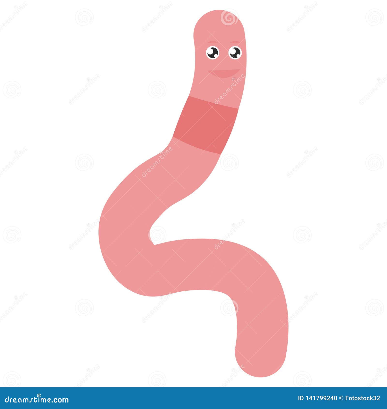 Cartoon worm squirms stock vector. Illustration of character - 141799240
