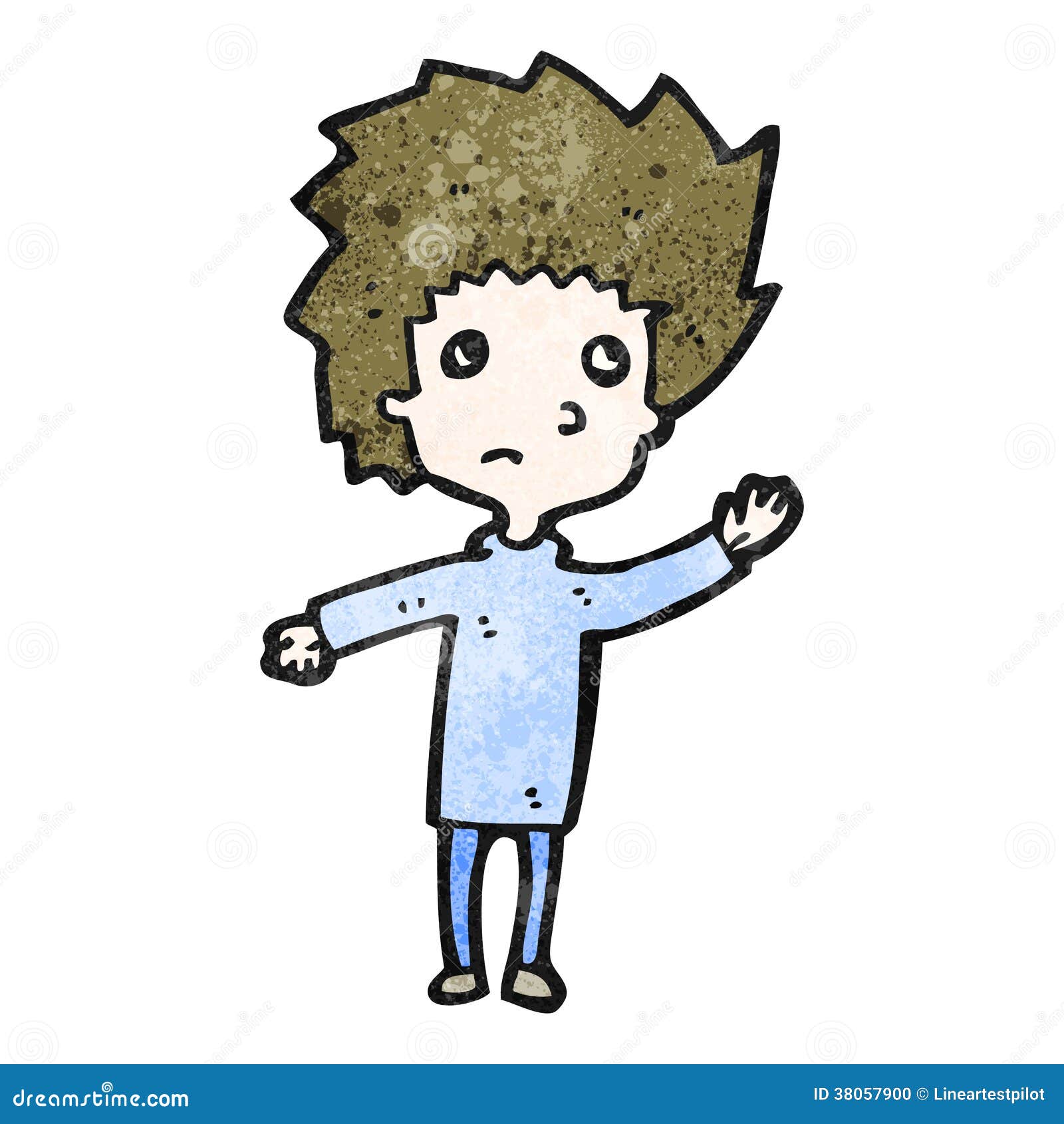 Cartoon worried boy stock vector. Illustration of male - 38057900