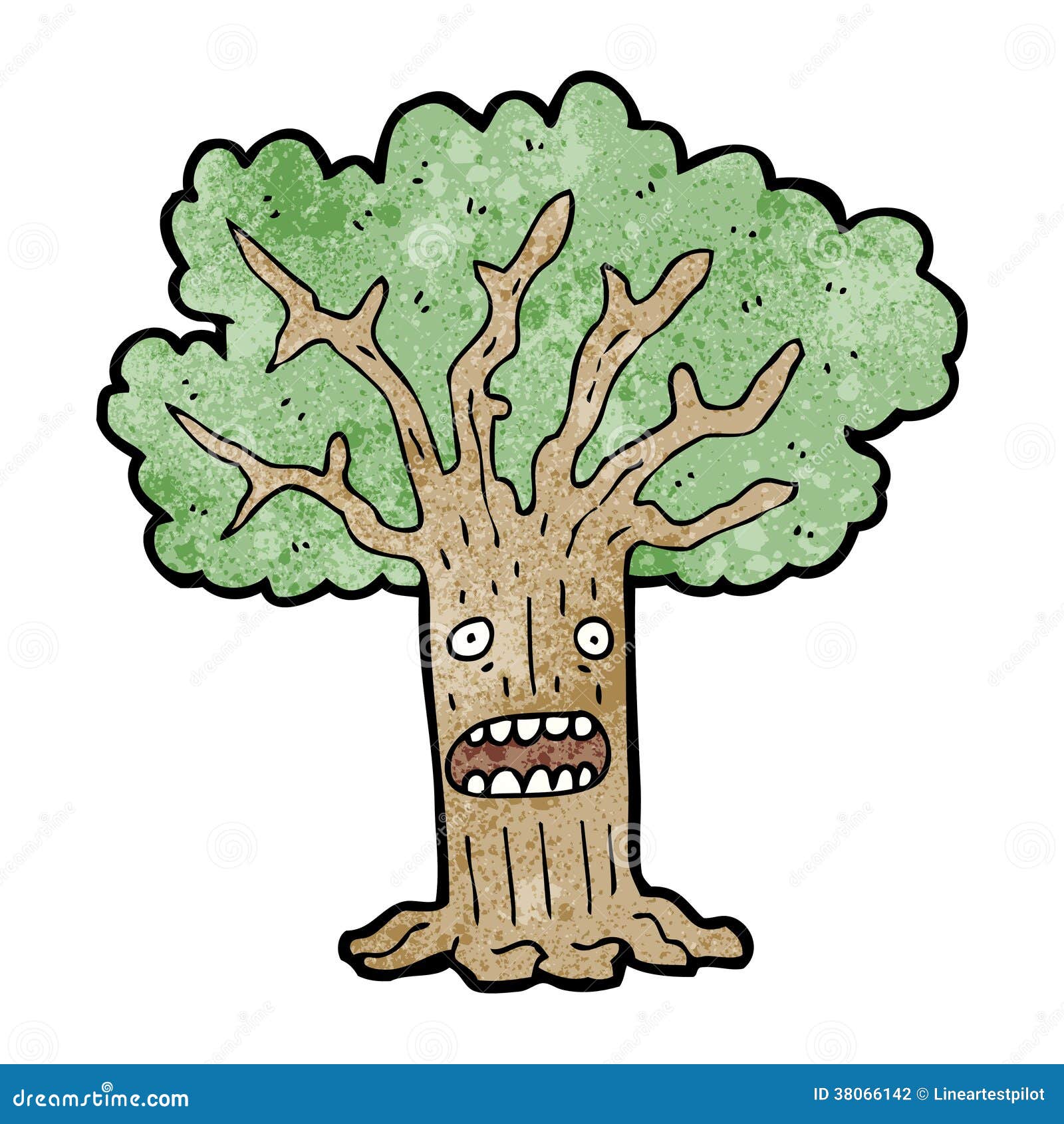 Cartoon worried tree stock vector. Illustration of quirky - 38066142