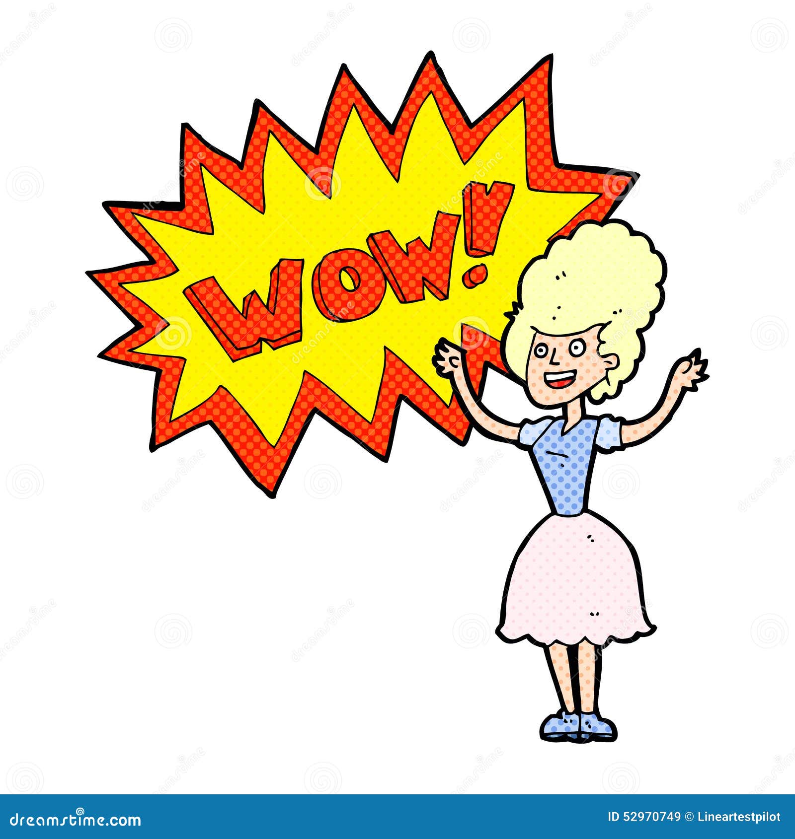 Cartoon wow stock illustration. Illustration of quirky - 52970749