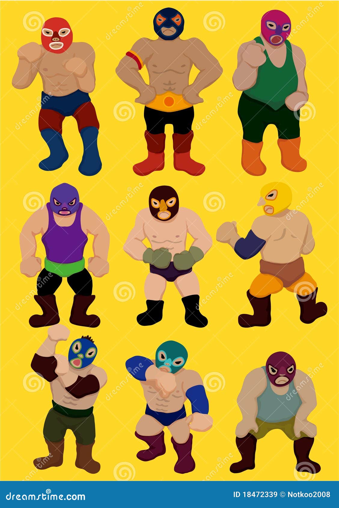Cartoon wrestler icon stock vector. Illustration of icon - 18472339