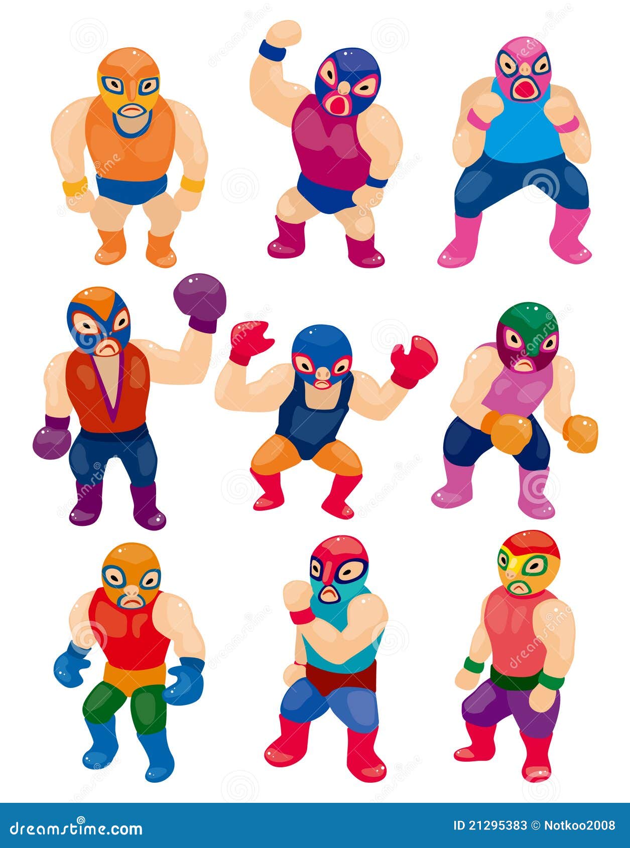 Cartoon wrestler icon stock vector. Illustration of fancy - 21295383