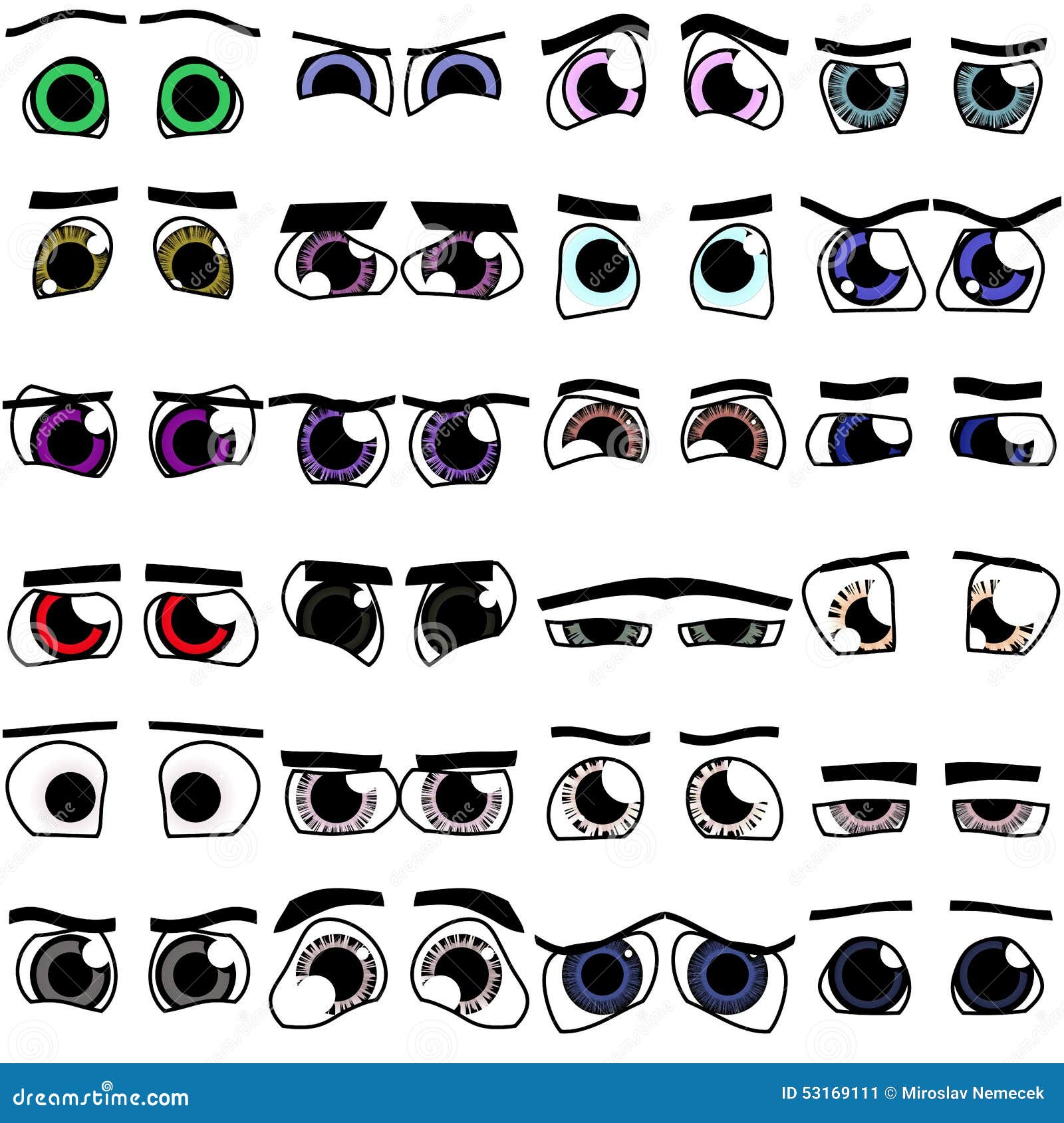 Cartoon 24x Eyes Stock Illustration - Image: 53169111