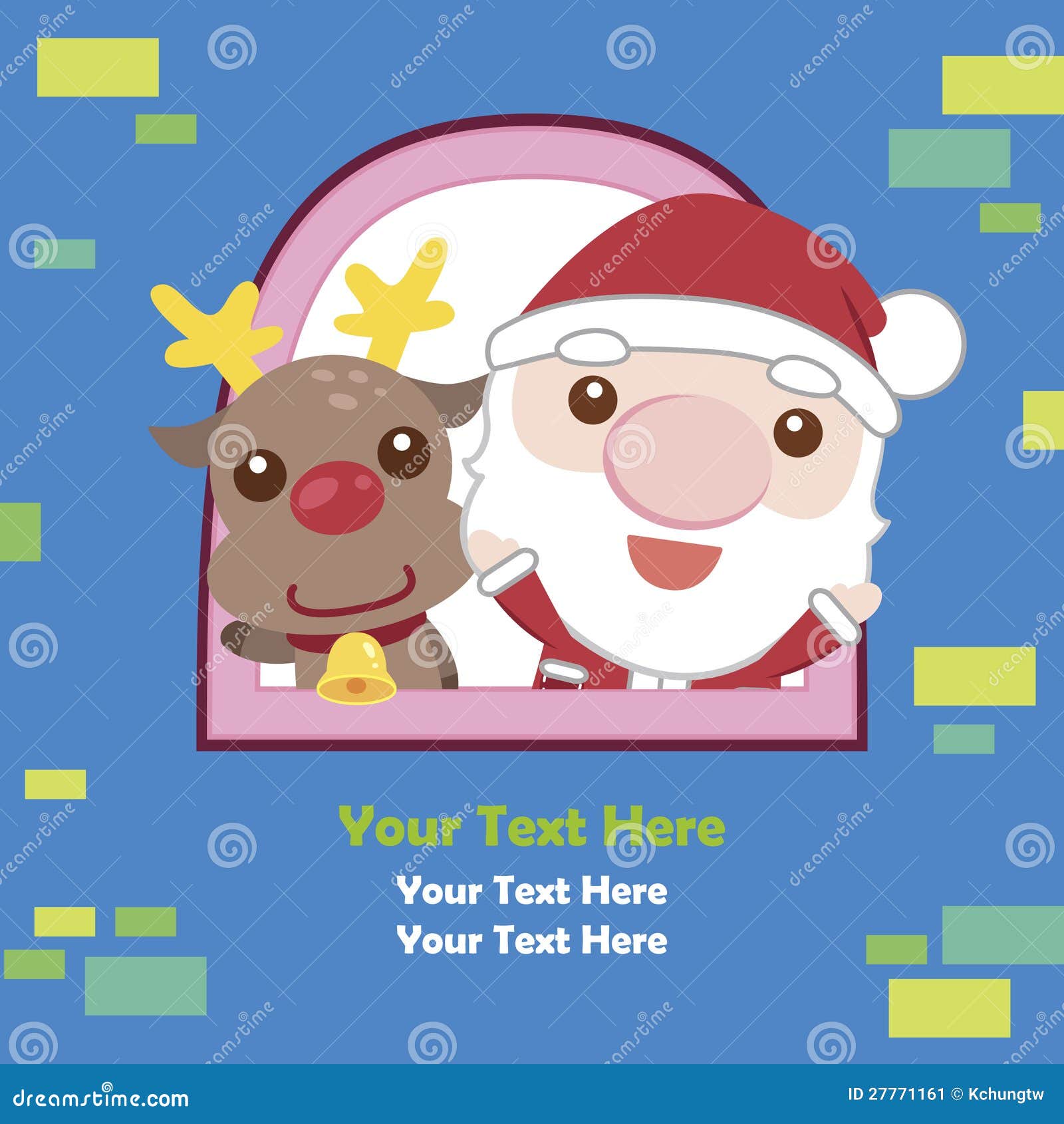 Cartoon Xmas card stock vector. Illustration of cartoon - 27771161