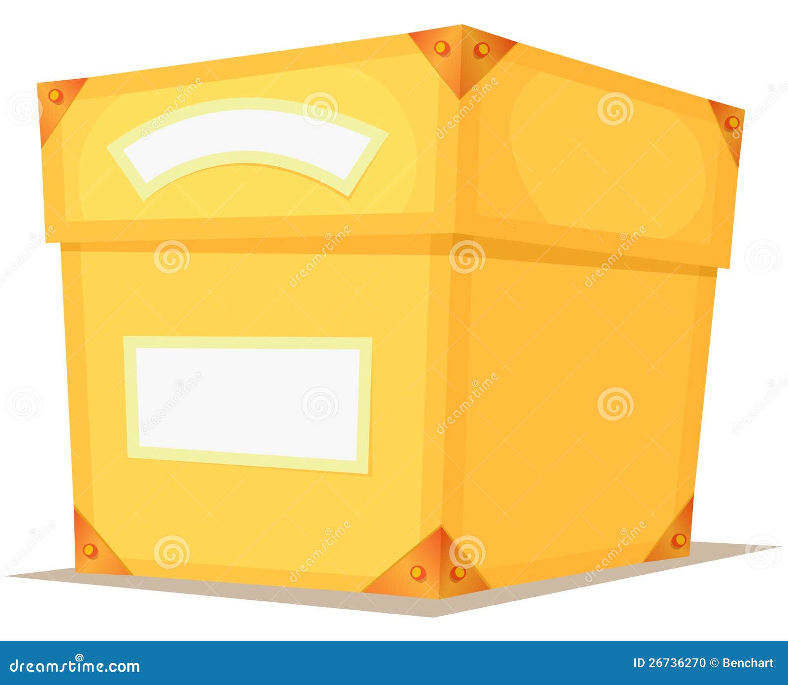 Cartoon Yellow Box stock vector. Illustration of holidays - 26736270