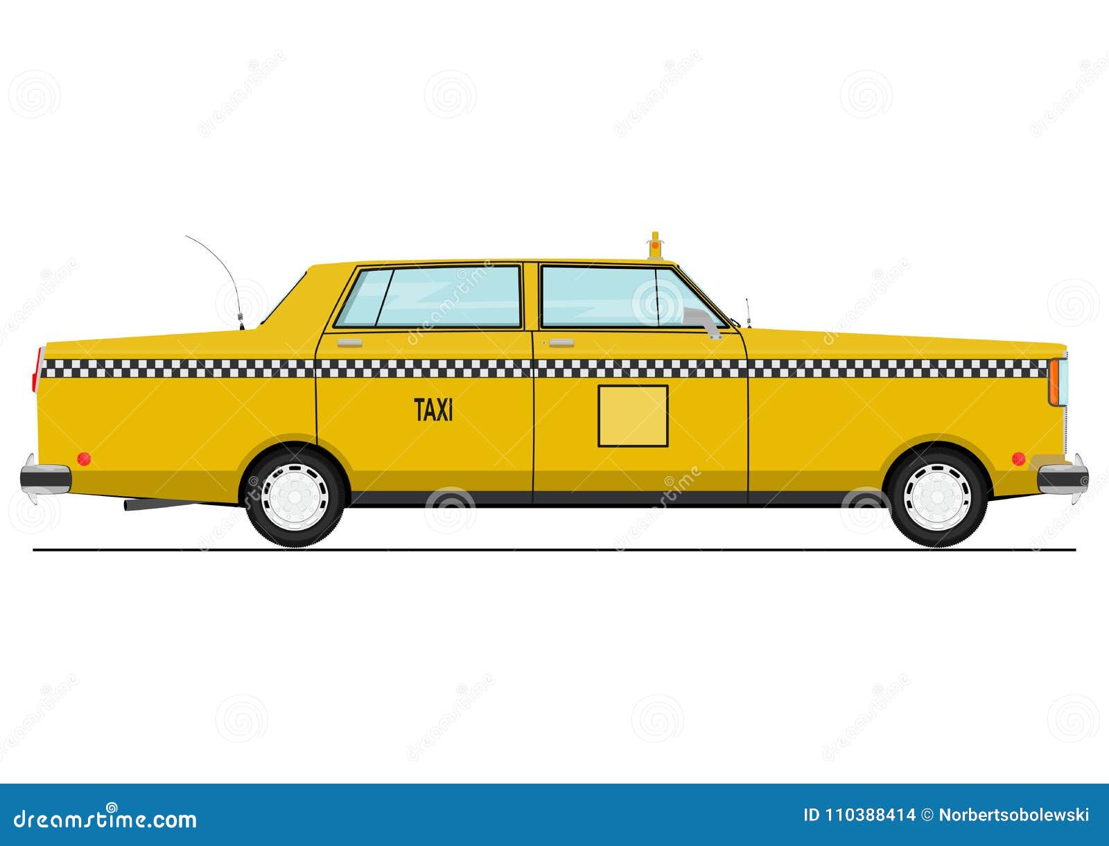 Cartoon yellow cab. stock vector. Illustration of symbol - 110388414
