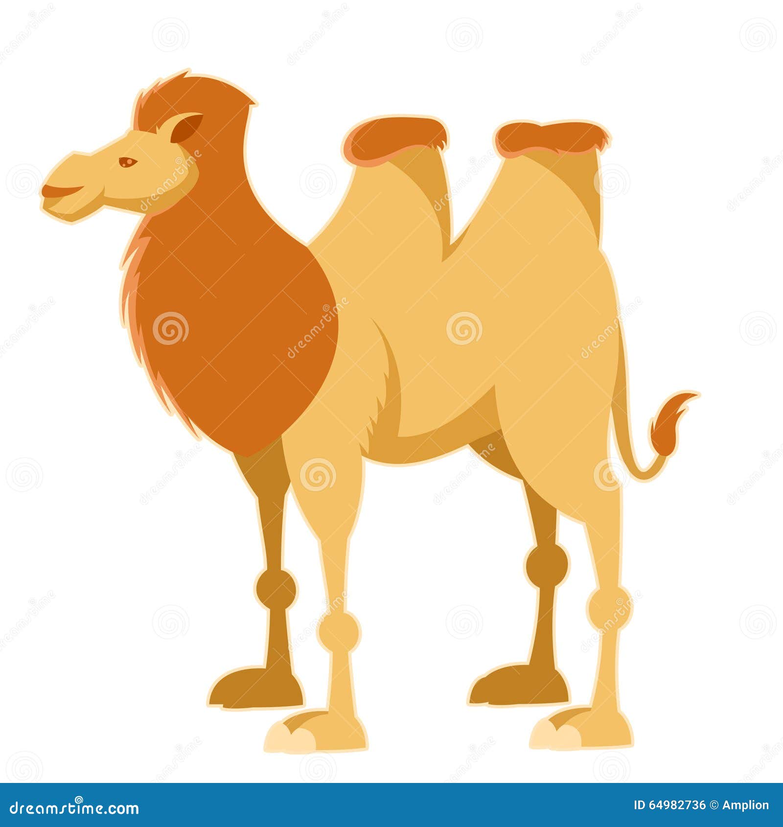 Cartoon yellow camel stock vector. Illustration of children - 64982736
