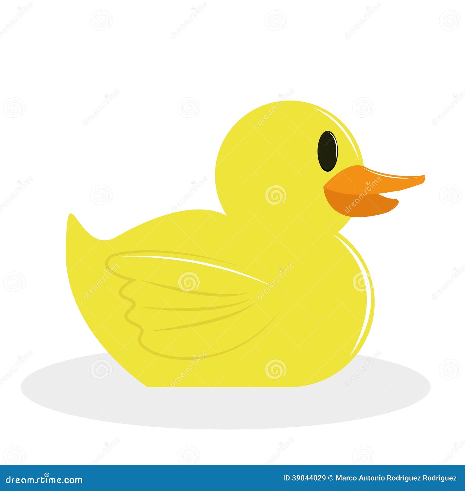 Cartoon Yellow Duck Isolated On White Background Stock Vector - Image ...