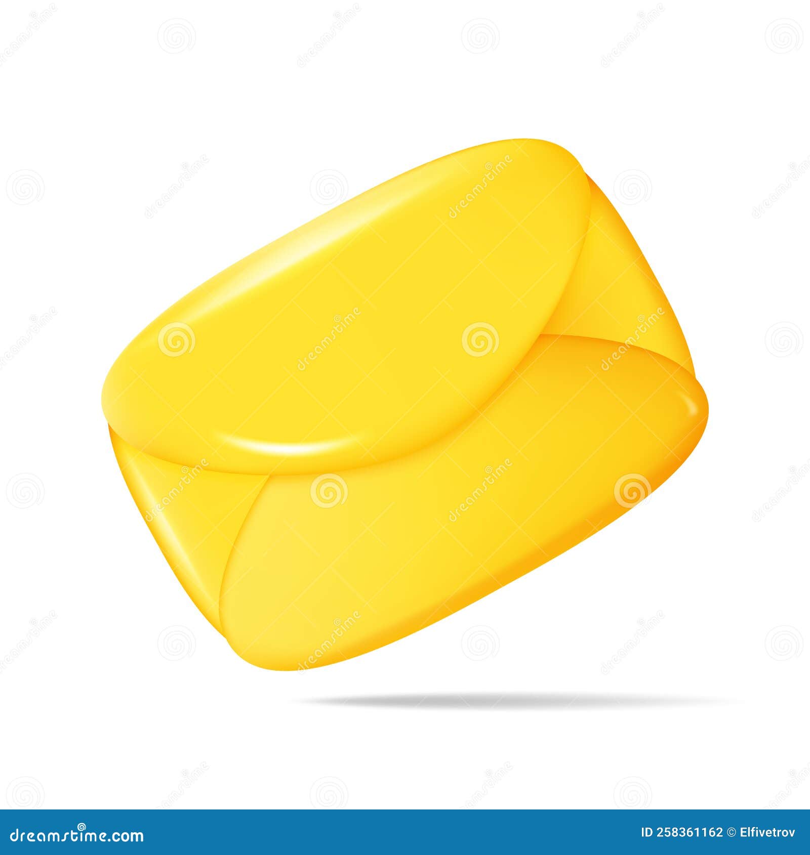 Cartoon Yellow Envelope Message Mail Isolated Stock Vector ...