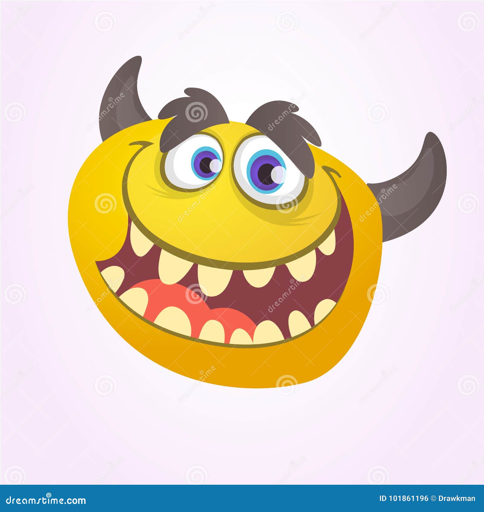 Cartoon Yellow Monster. Vector Illustration. Stock Vector ...