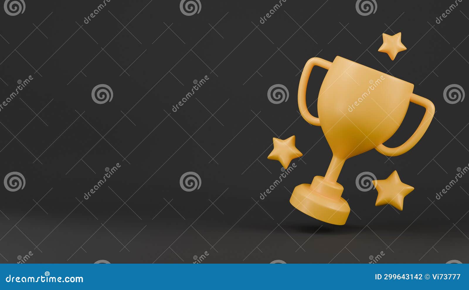 Yellow Cup Winner 3d Icon. Main Prize For Successful Champion. Bowl ...
