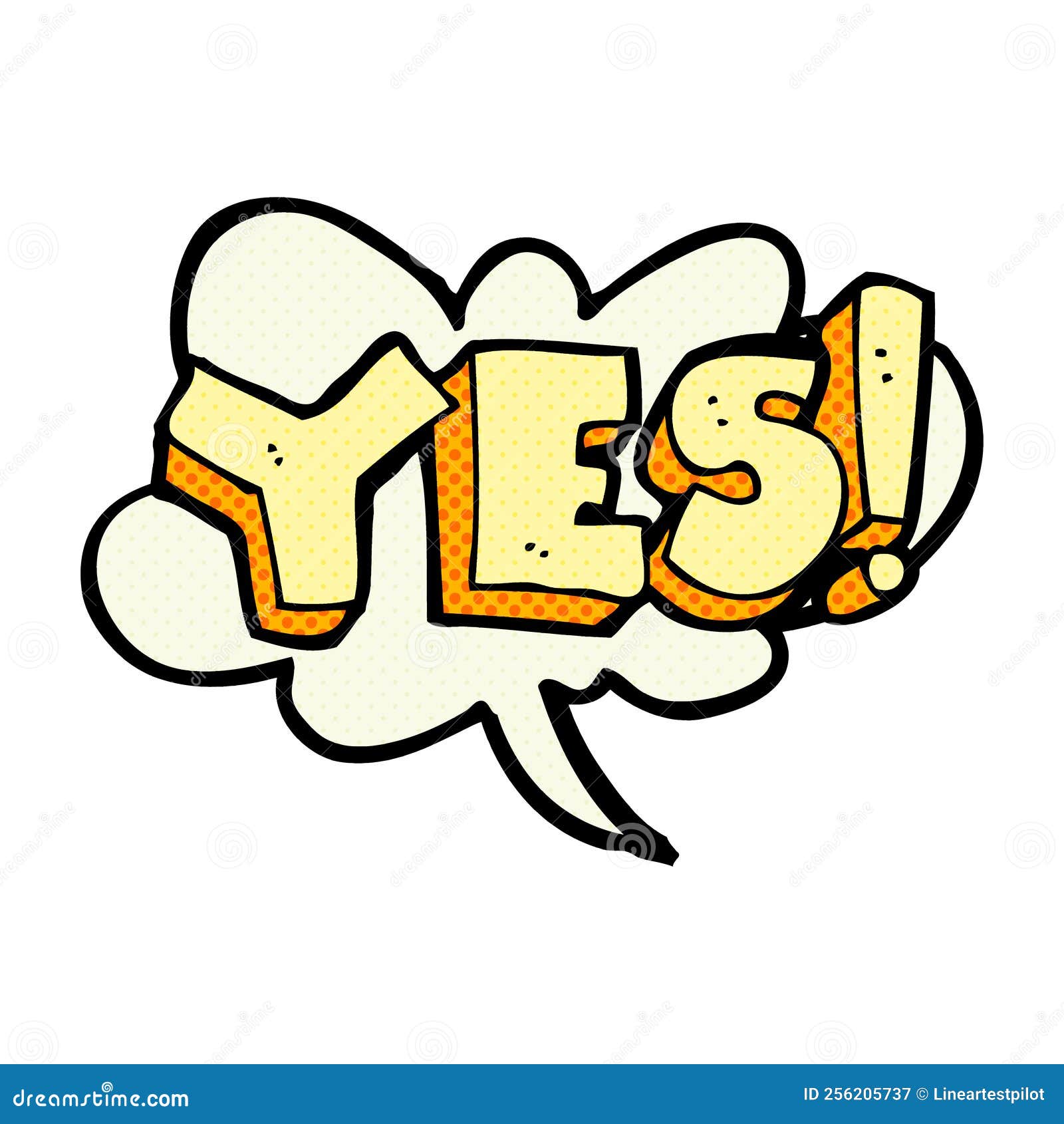 Cartoon Yes Design Element Picture. Image: 256205737