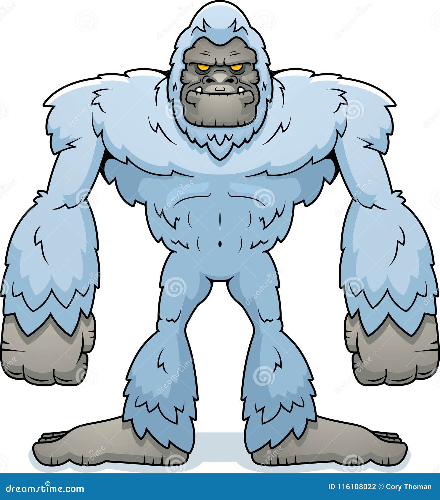 Cartoon Yeti Standing stock vector. Illustration of clip - 116108022