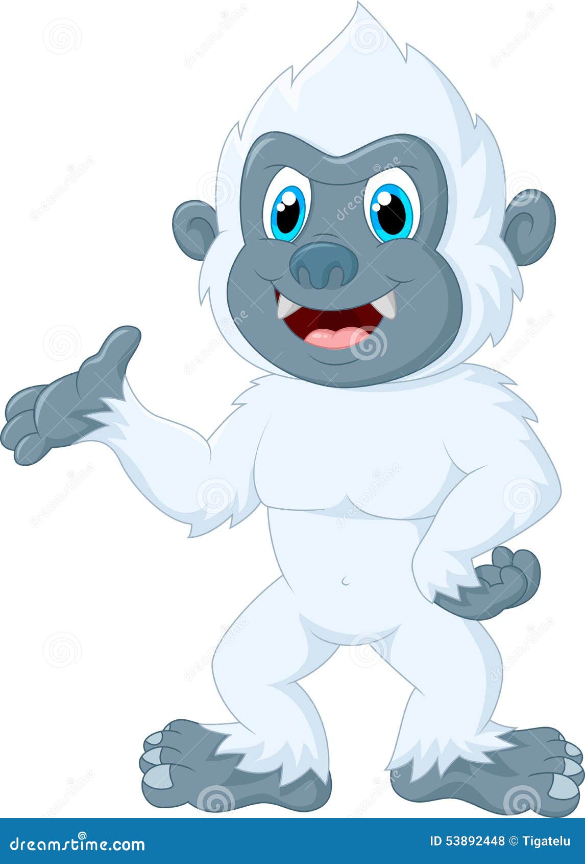 Cartoon Yeti Was Presenting Stock Vector - Illustration of legend ...