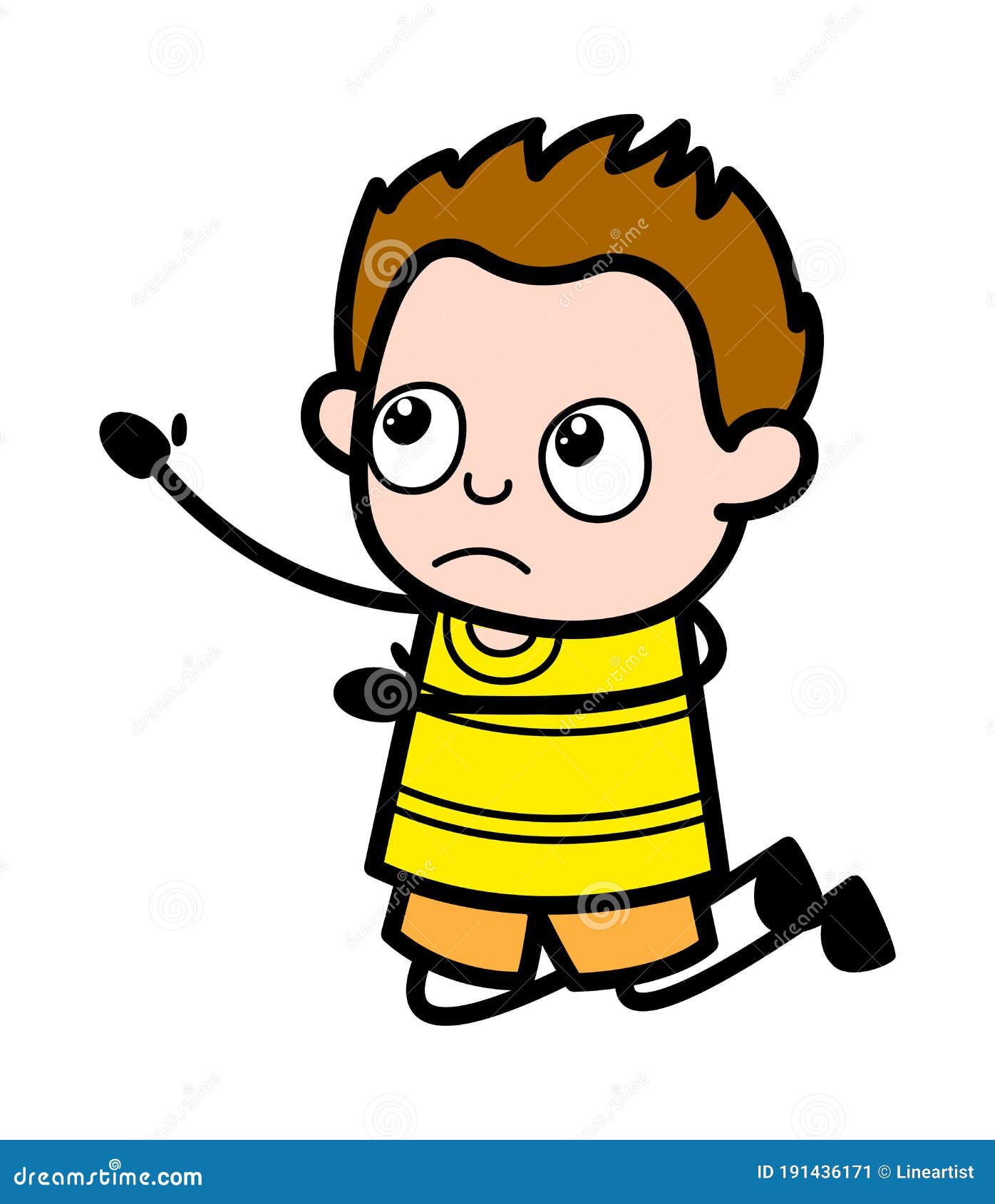 Cartoon Young Boy Begging stock illustration. Illustration of cartoon ...