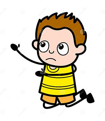 Cartoon Young Boy Begging stock illustration. Illustration of cartoon ...